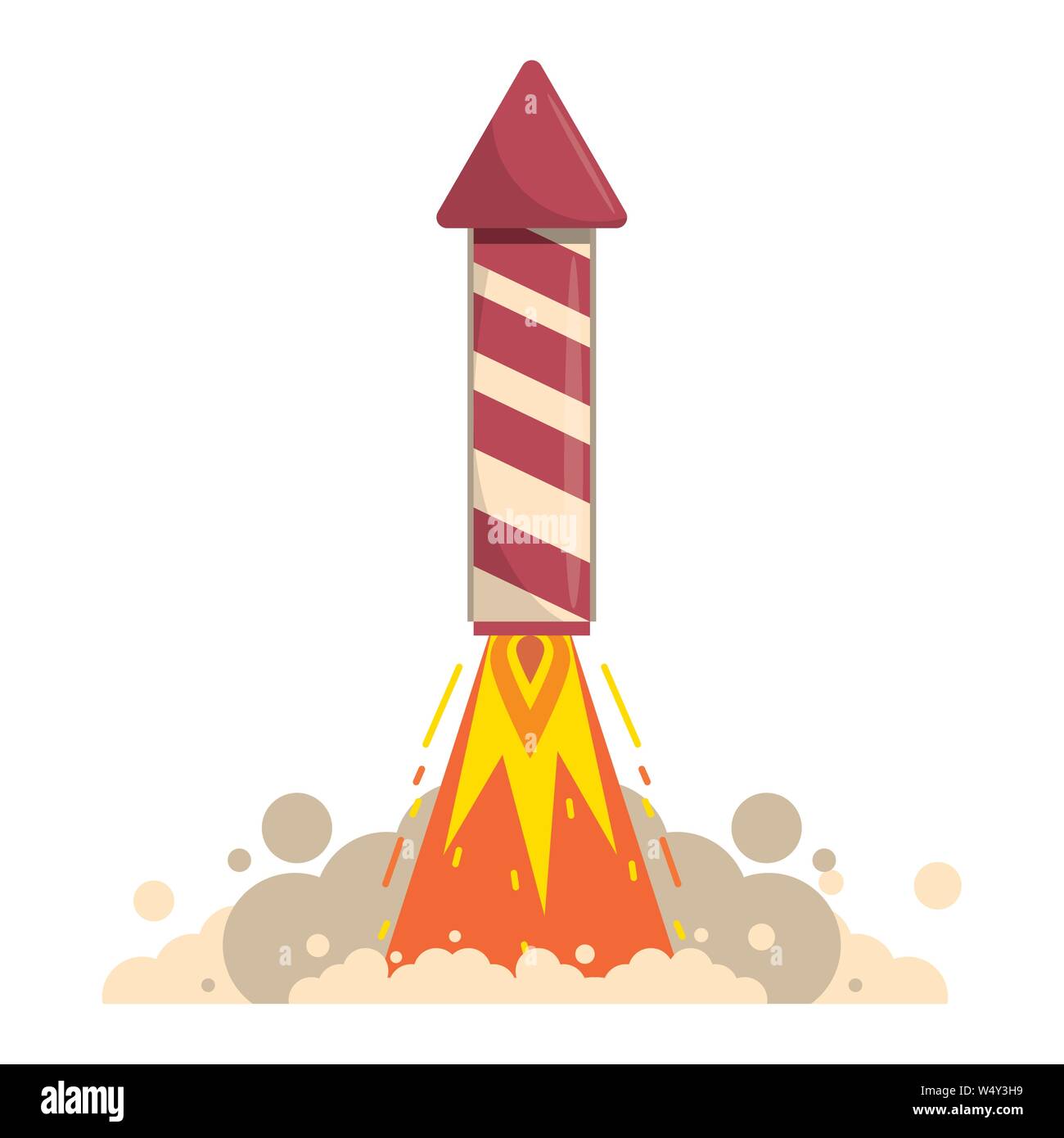 rocket firework gunpowder fire cartoon Stock Vector Image & Art - Alamy