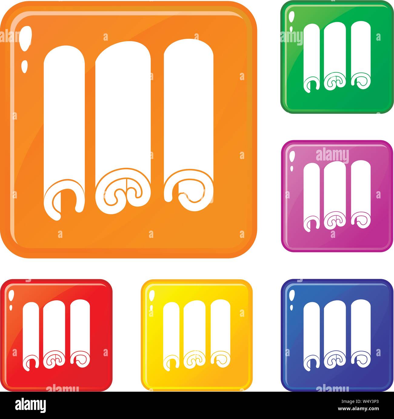 Cinnamon icons set vector color Stock Vector Image & Art - Alamy