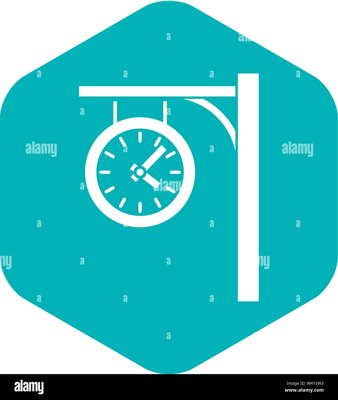 Station clock icon, simple style Stock Vector Image & Art - Alamy