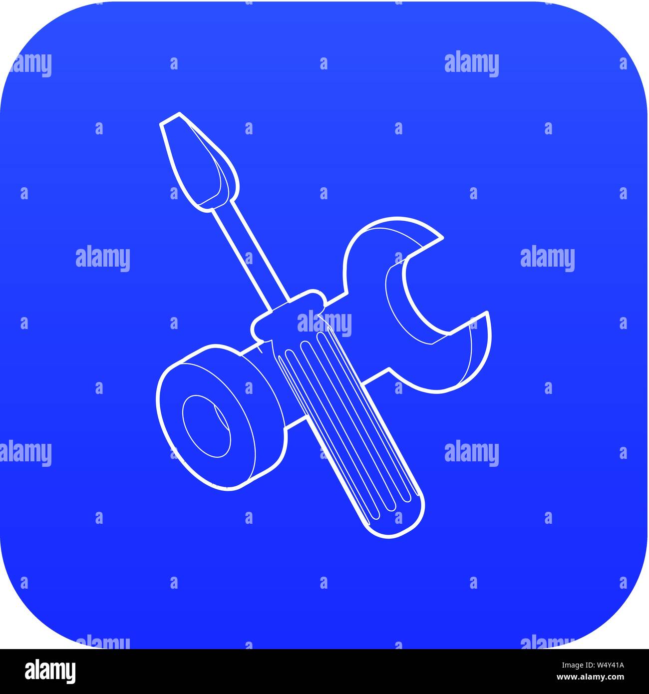 Blue line setting icon isolated Stock Vector Images - Alamy