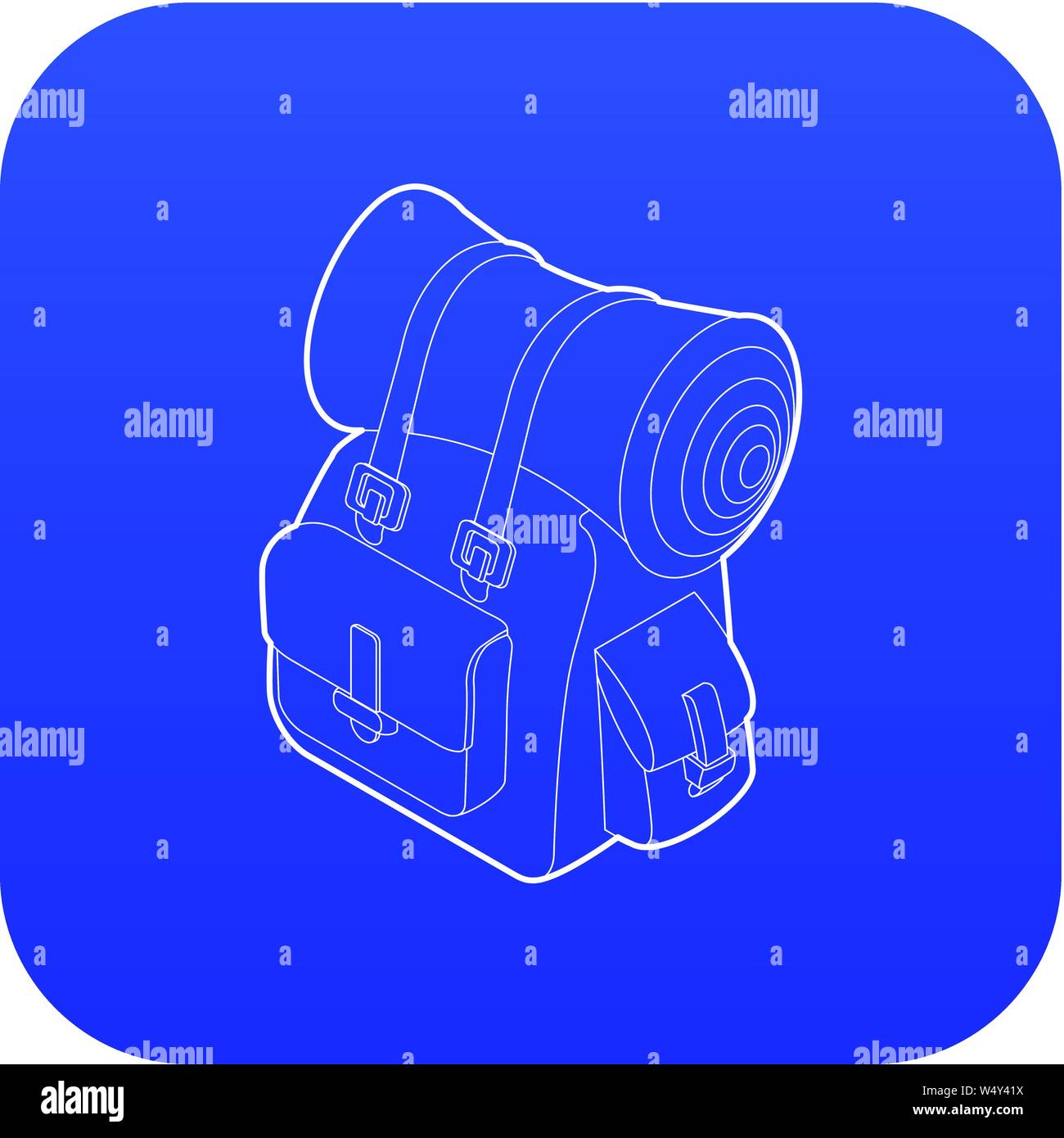 Backpack icon blue vector Stock Vector Image & Art - Alamy
