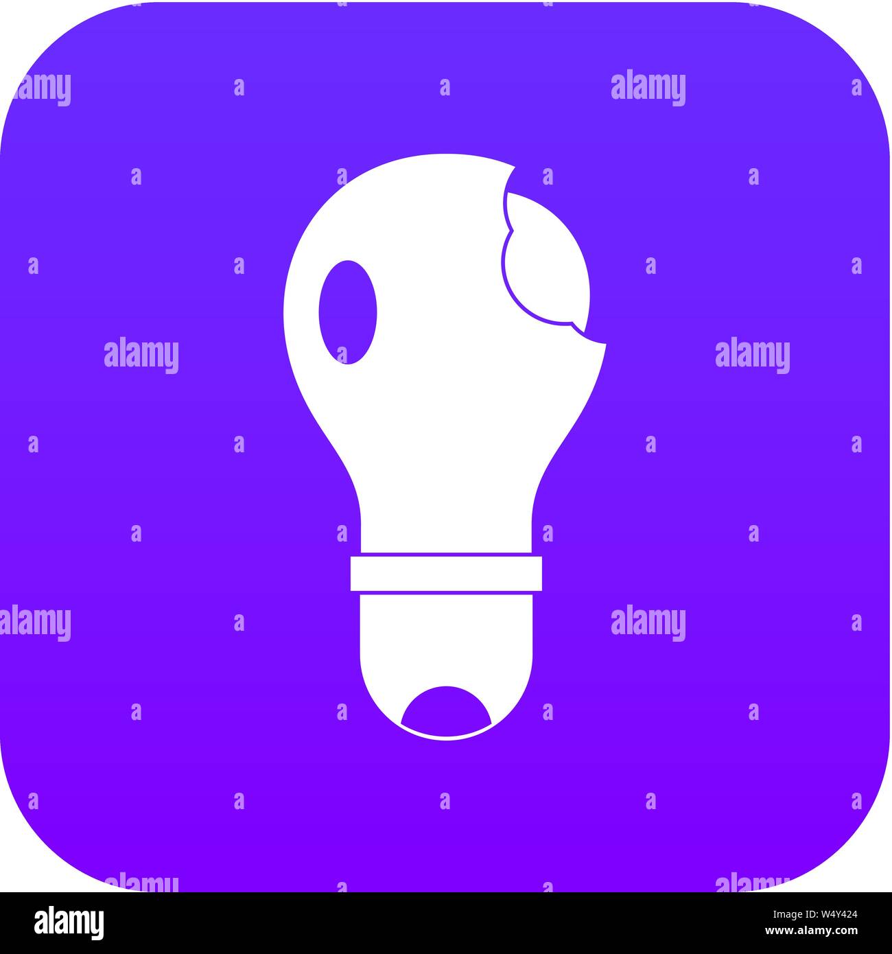 Broken lightbulb icon digital purple Stock Vector Image & Art - Alamy