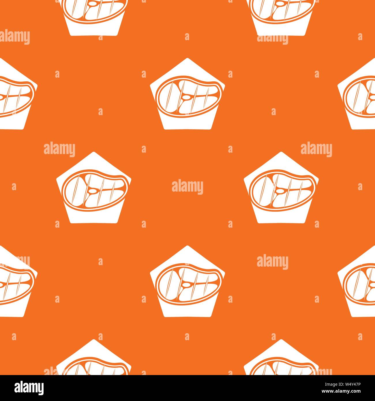 Meat pattern vector orange Stock Vector Image & Art - Alamy