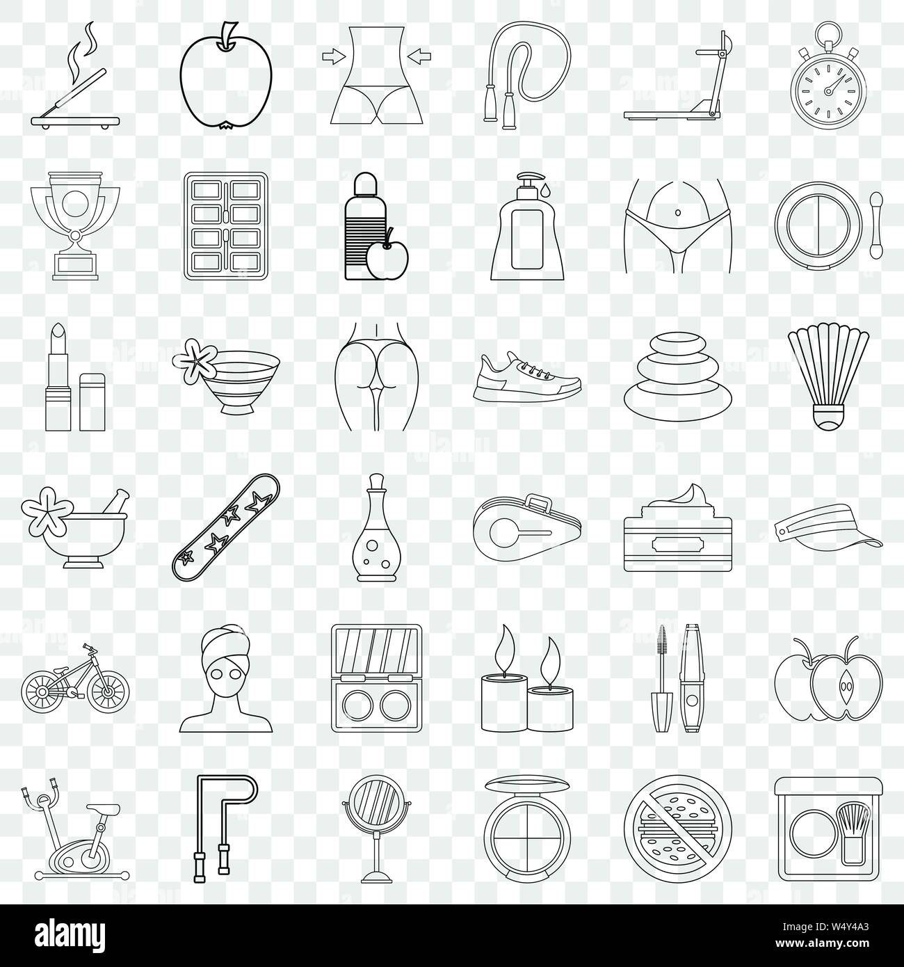 Health icons set, outline style Stock Vector Image & Art - Alamy