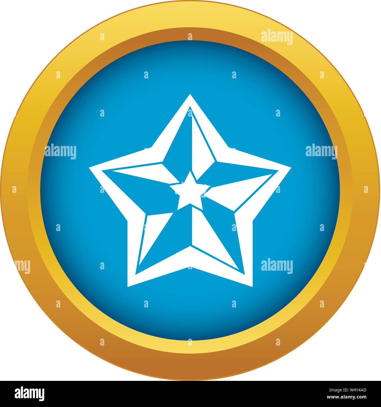 Star icon blue vector isolated Stock Vector Image & Art - Alamy
