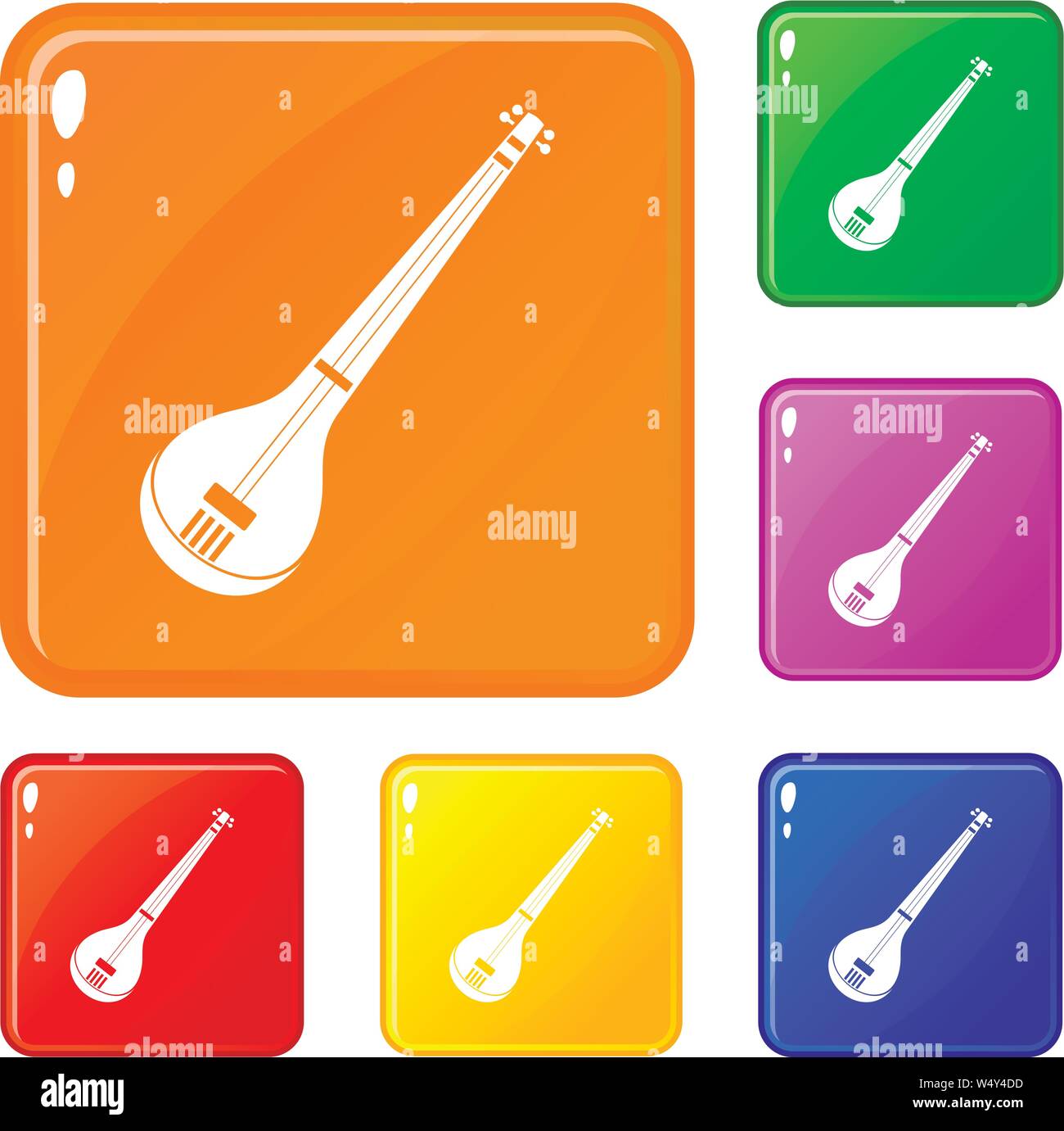 Indian guitar icons set vector color Stock Vector Image & Art - Alamy