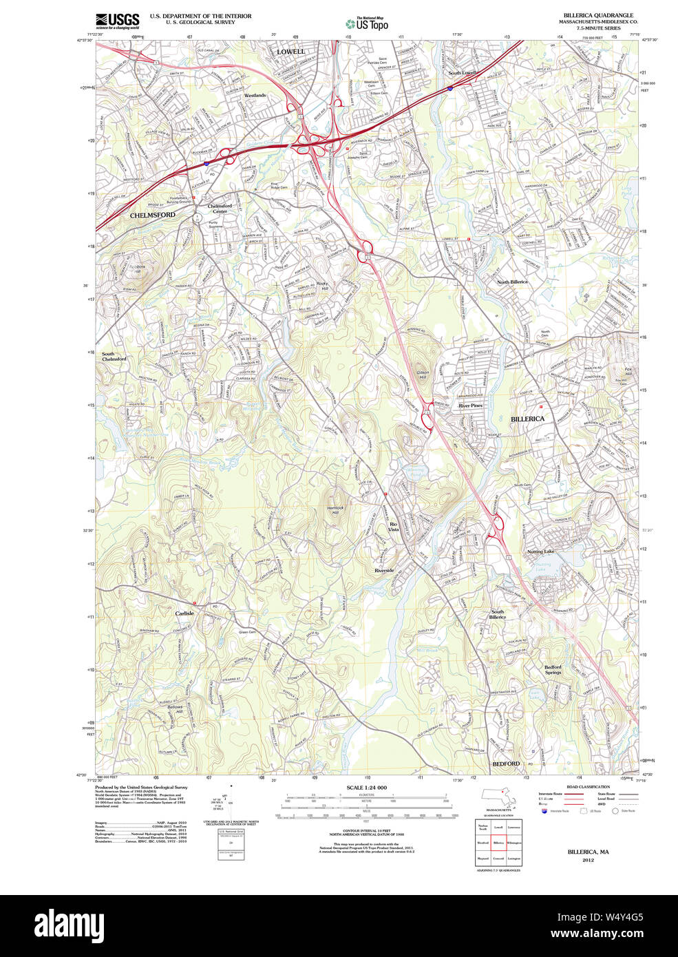 Massachusetts USGS Historical Topo Map MA Billerica 20120606 TM ... Massachusetts USGS Historical Topo Map MA Billerica 20120606 TM ...