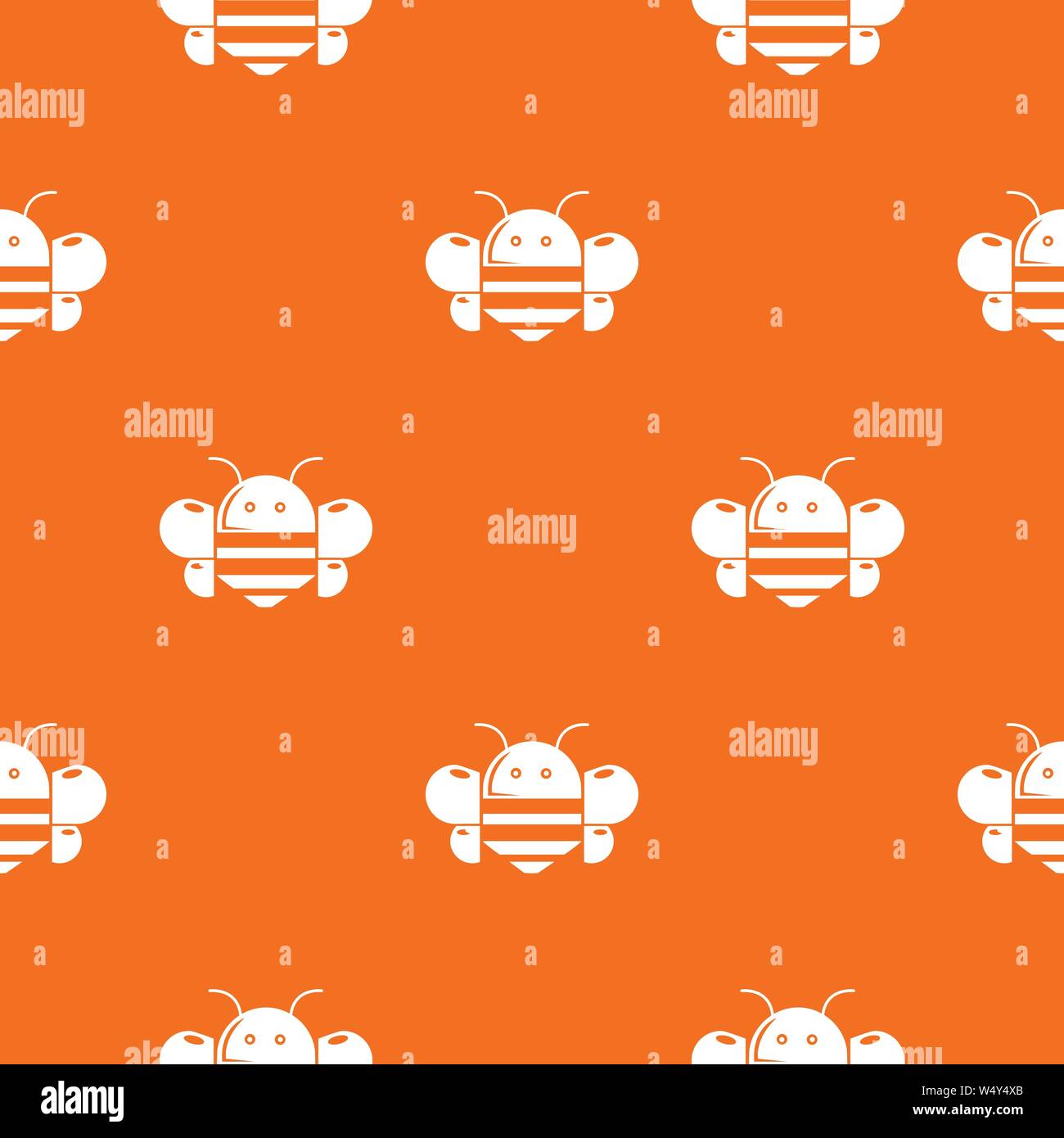 Bee Pattern Vector Orange Stock Vector Image And Art Alamy