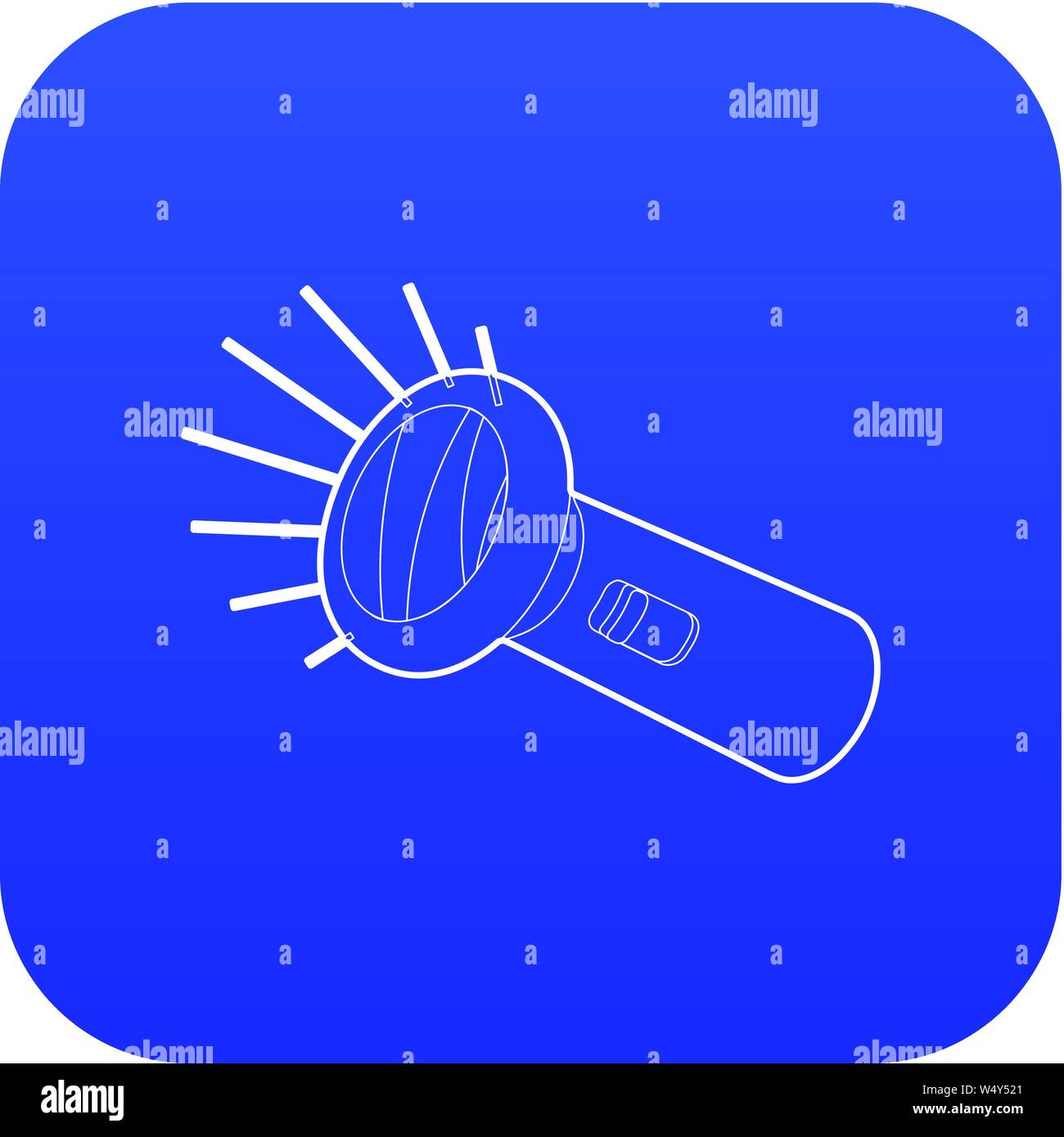 Flashlight icon blue vector Stock Vector Image & Art - Alamy