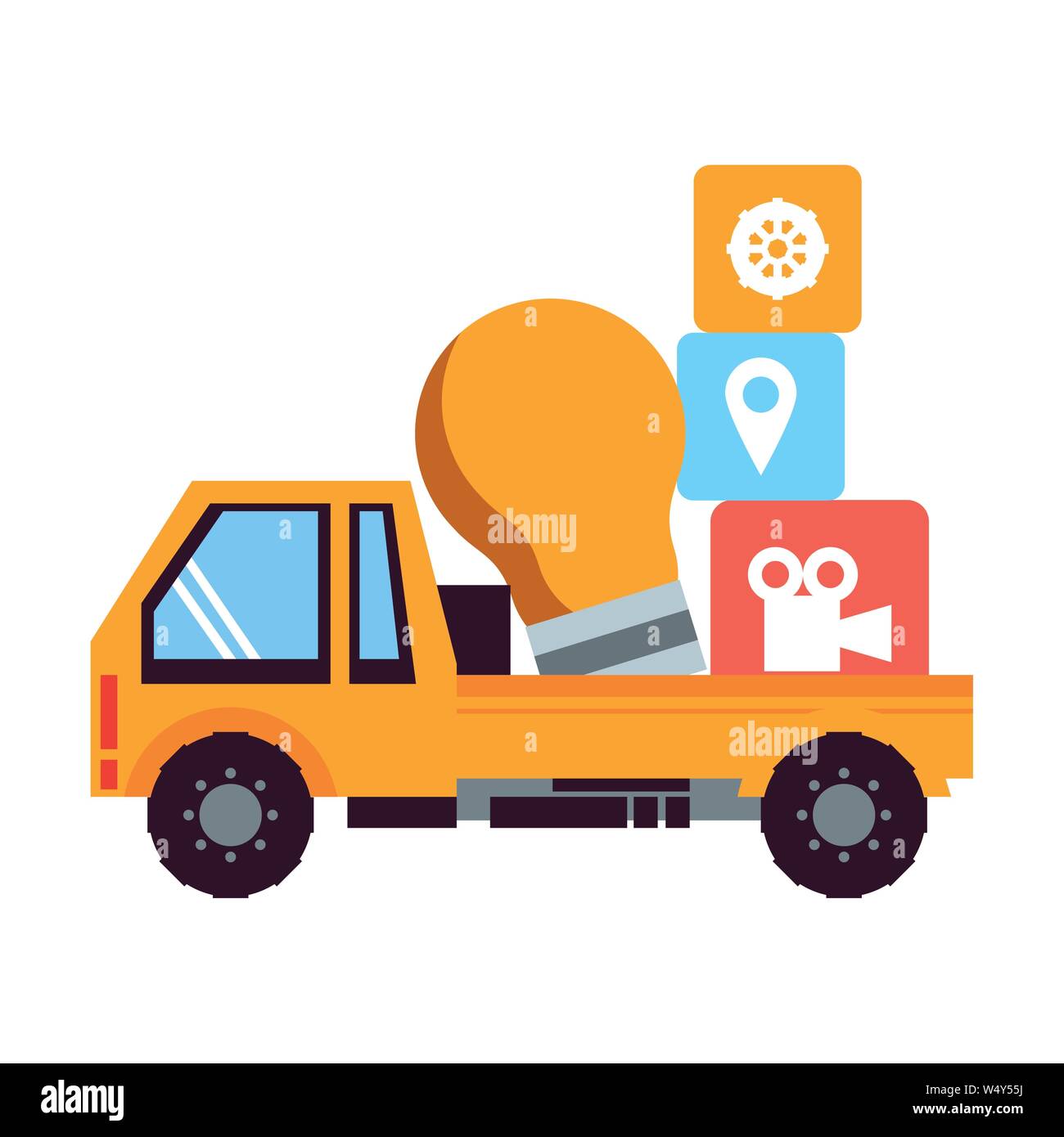 Gears truck Stock Vector Images - Alamy