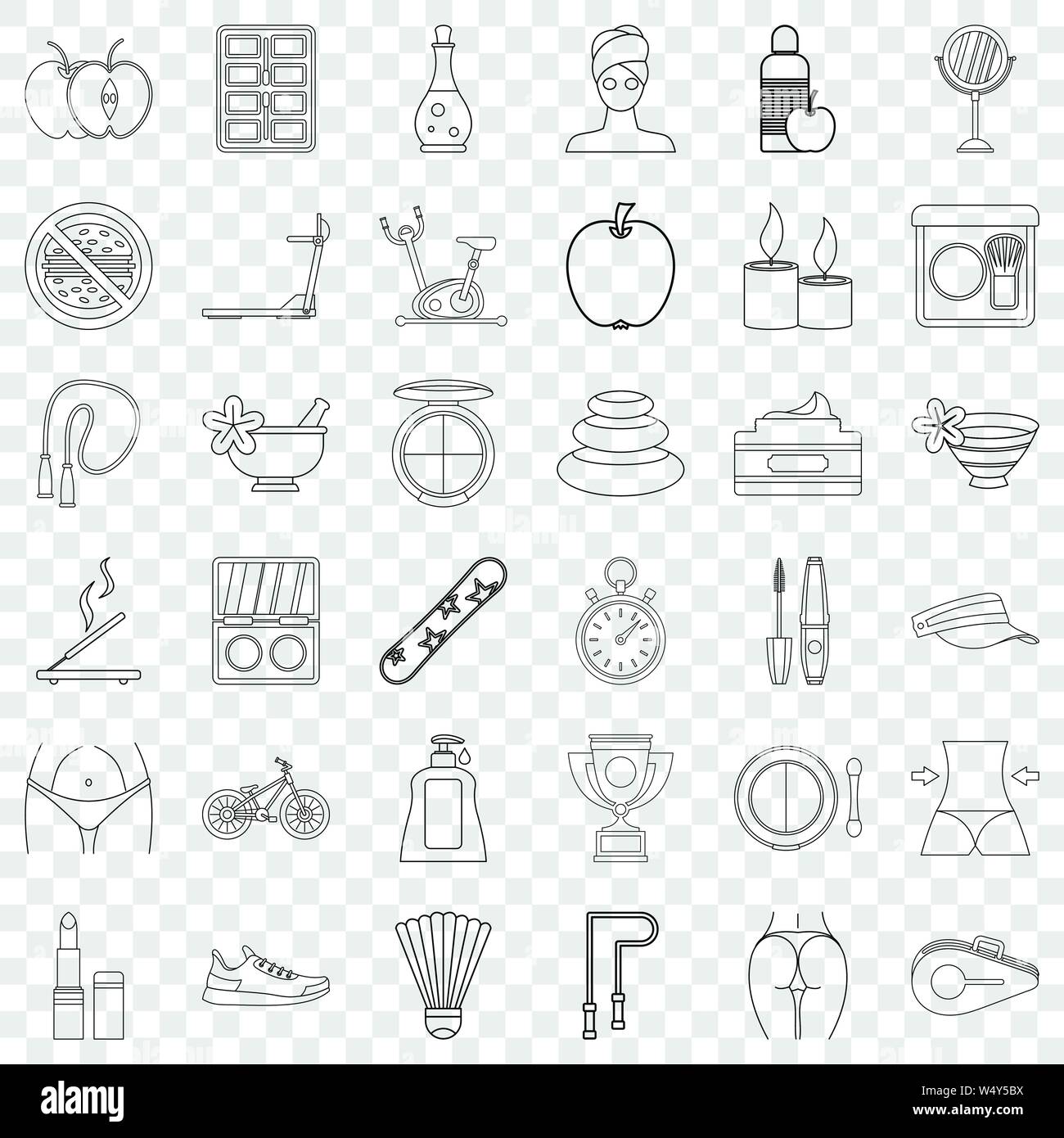 Spa icons set, outline style Stock Vector Image & Art - Alamy