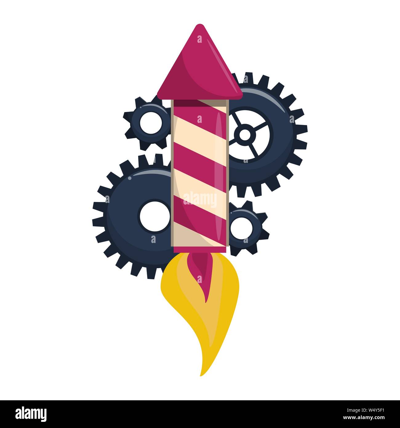 rocket firework gunpowder fire cartoon Stock Vector Image & Art - Alamy