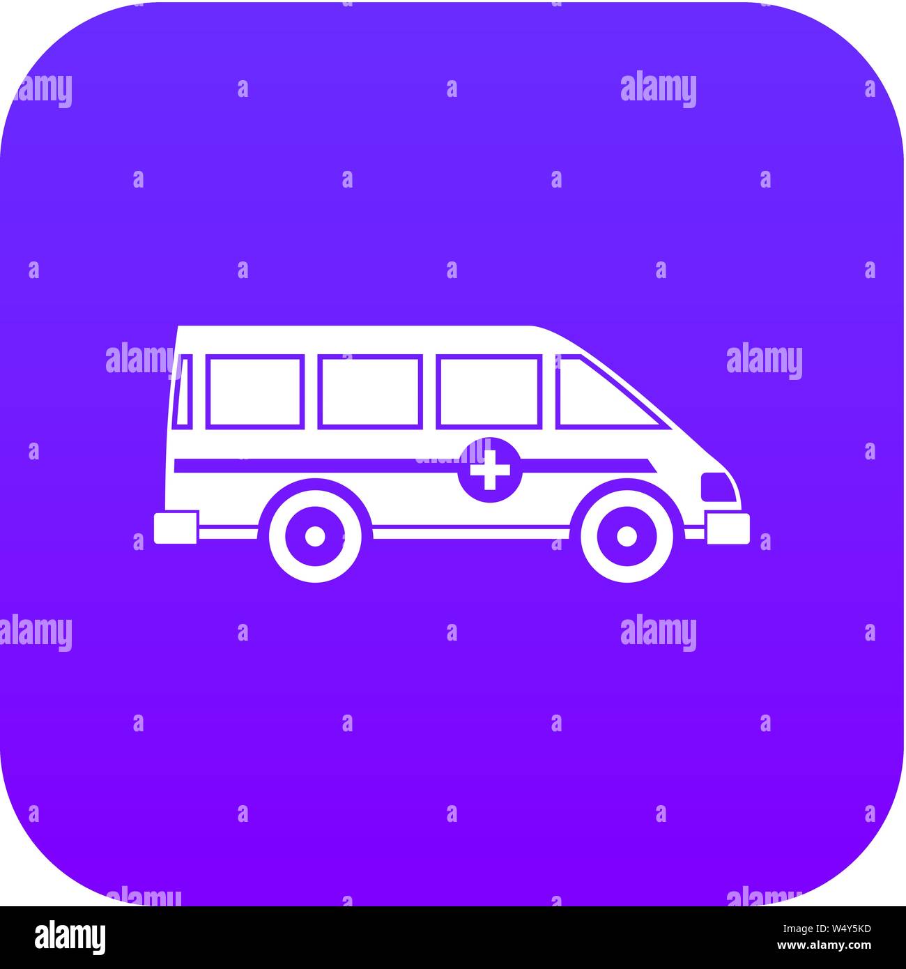 Ambulance emergency van icon digital purple Stock Vector Image & Art ...