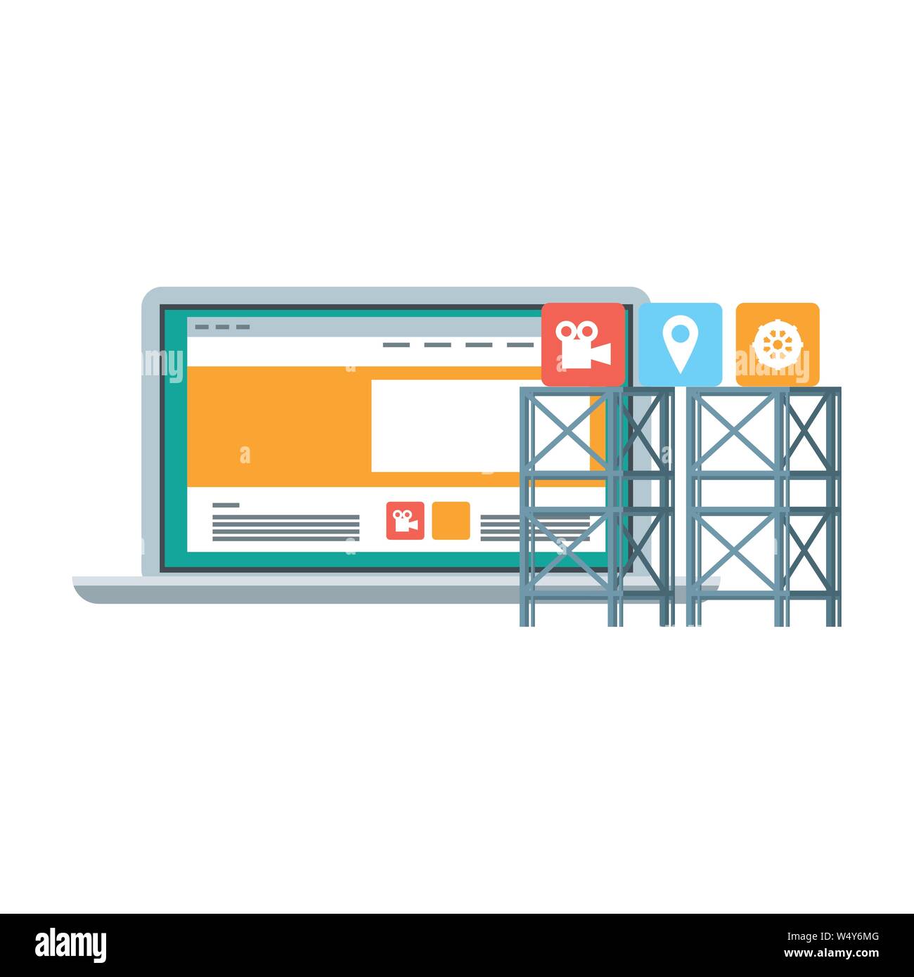 technology digital online modern cartoon Stock Vector Image & Art - Alamy