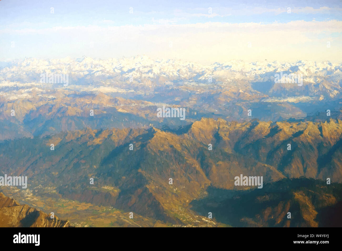 Aerial view from a jet aircraft Stock Photo - Alamy