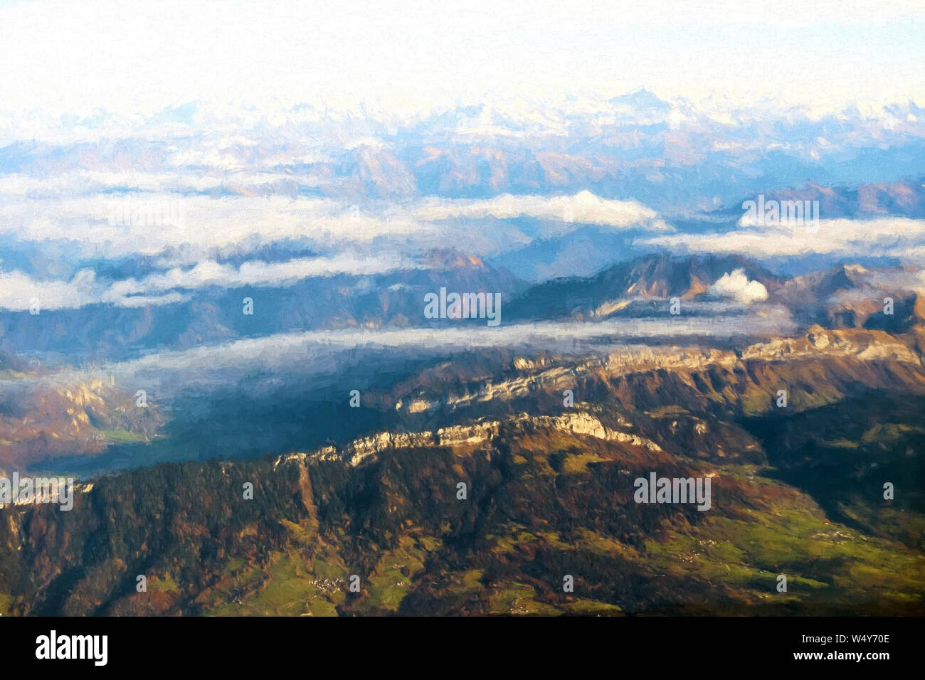 Aerial view from a jet aircraft Stock Photo - Alamy
