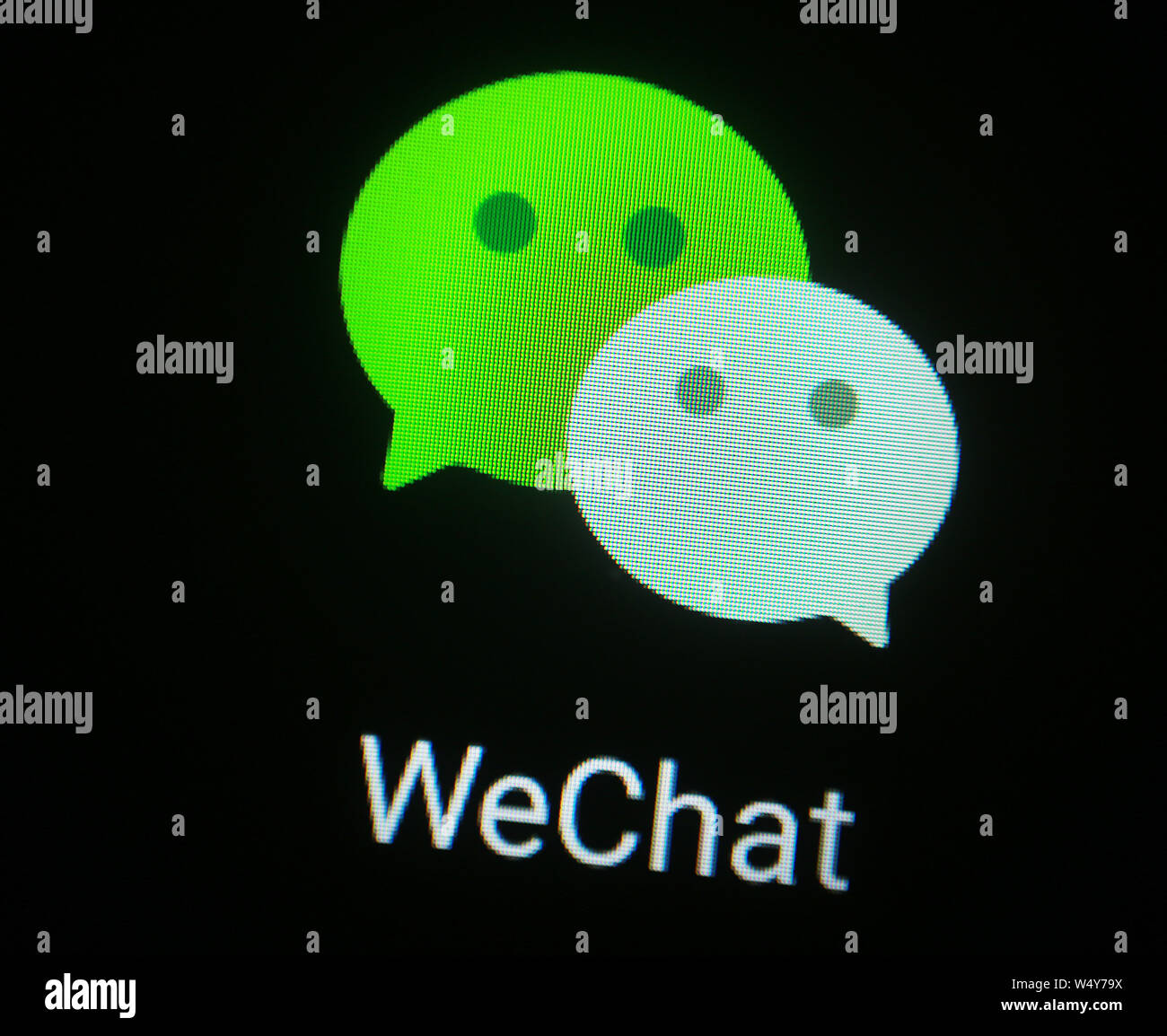 WeChat application icon on computer display Stock Photo - Alamy