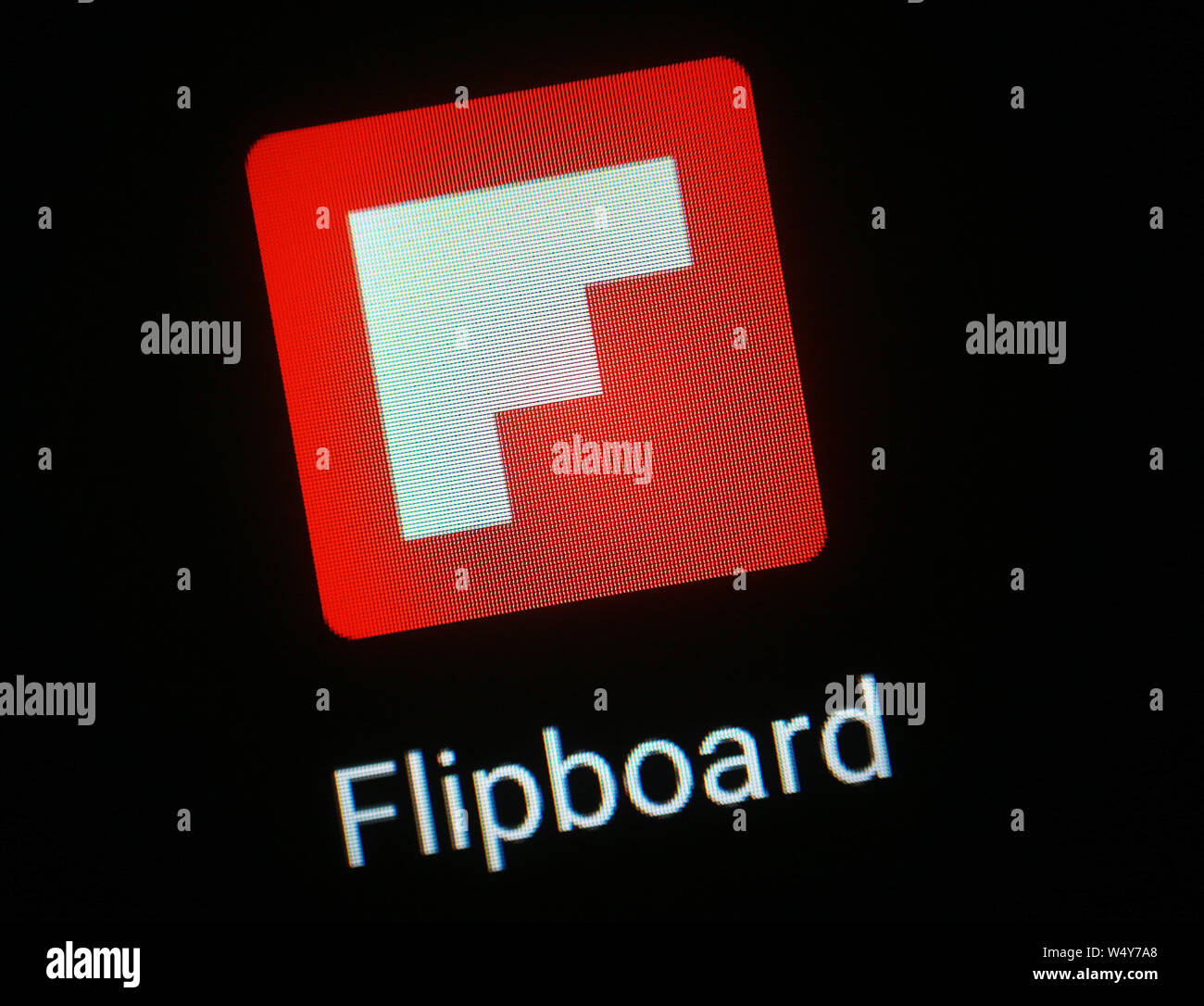 Flipboard application icon on computer display Stock Photo - Alamy