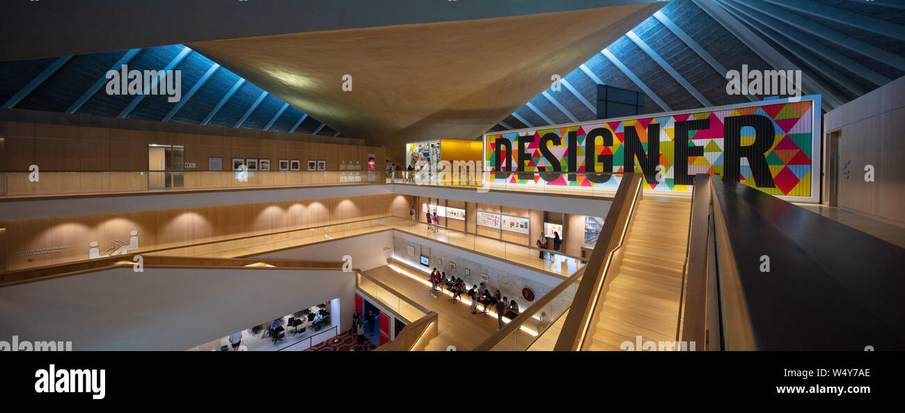London, United Kingdom, 18th July 2019, interior of the Design Museum ...