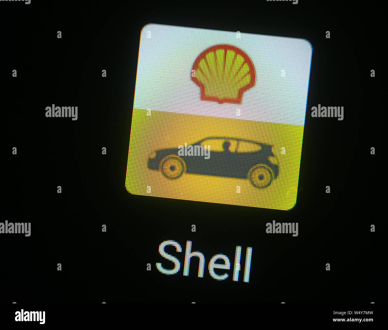 Royal Dutch Shell PLC (Shell) application icon on computer display ...