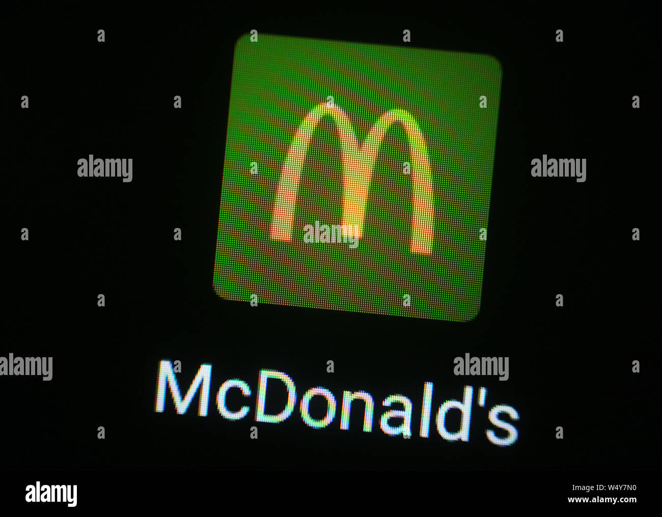 McDonald's application icon on computer display Stock Photo - Alamy