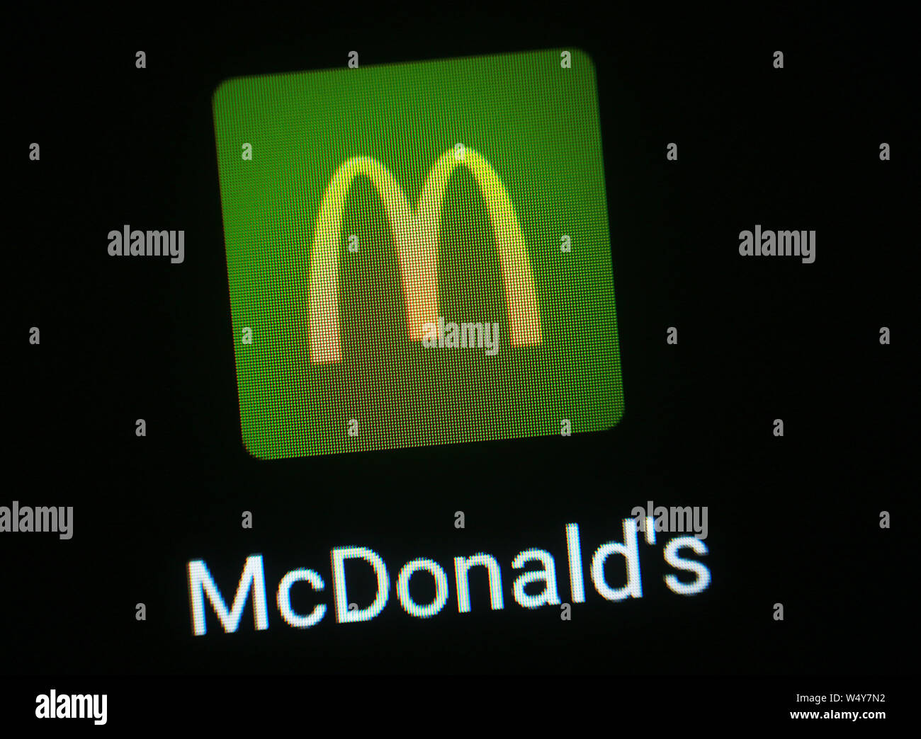 McDonald's application icon on computer display Stock Photo - Alamy