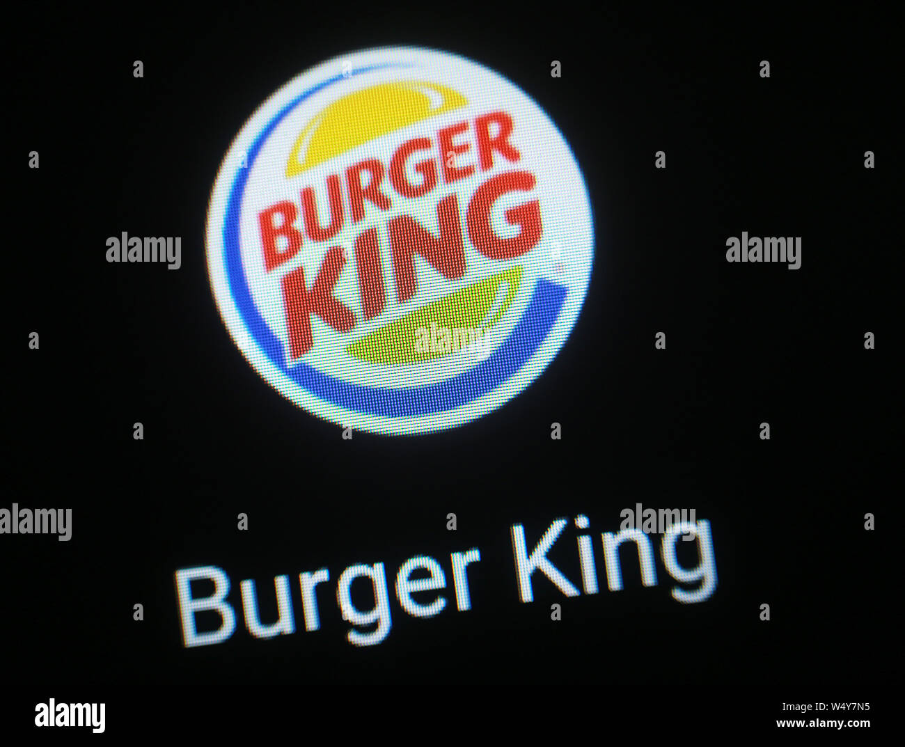 Burger King application icon on computer display Stock Photo - Alamy