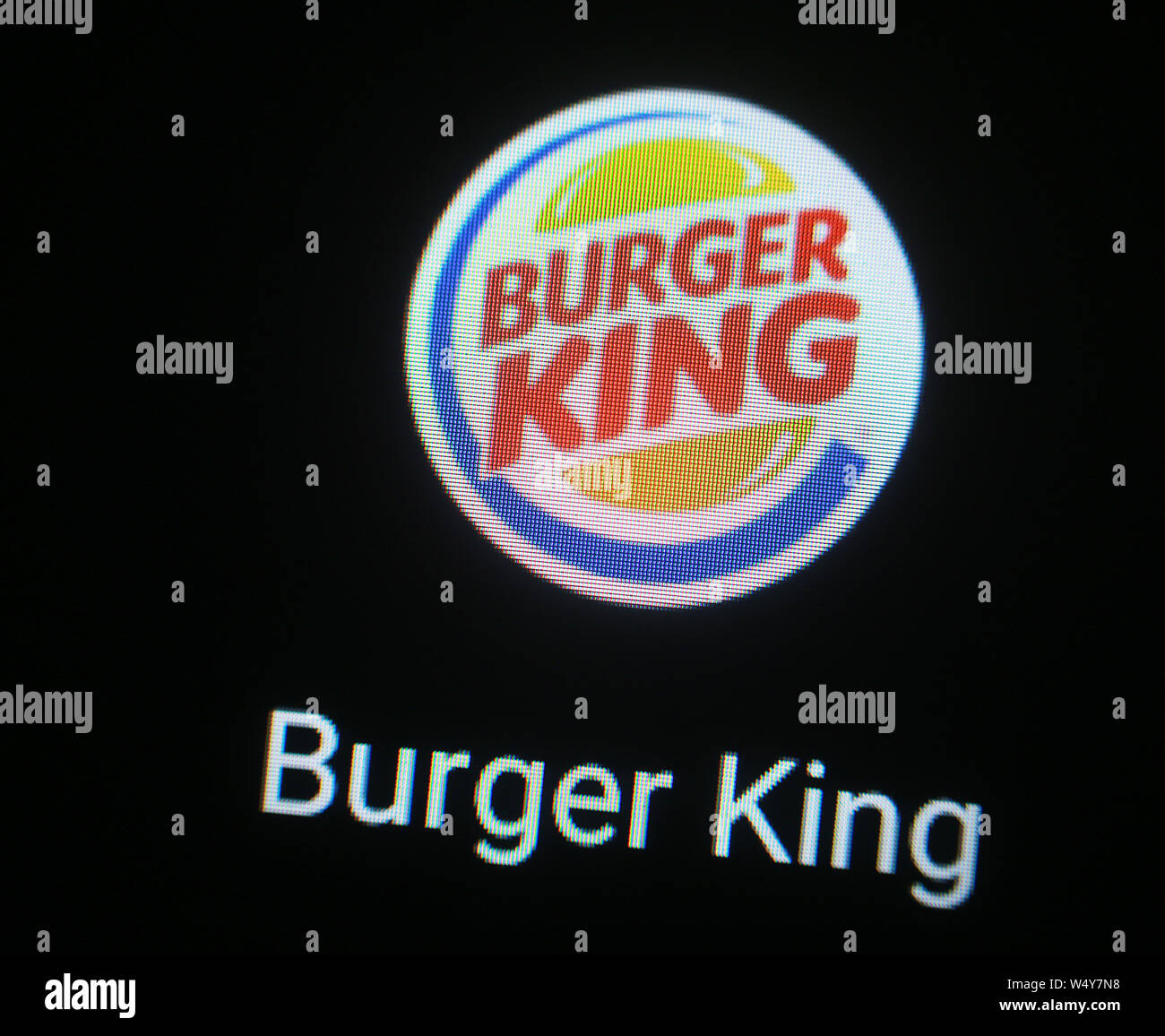 Burger King application icon on computer display Stock Photo - Alamy