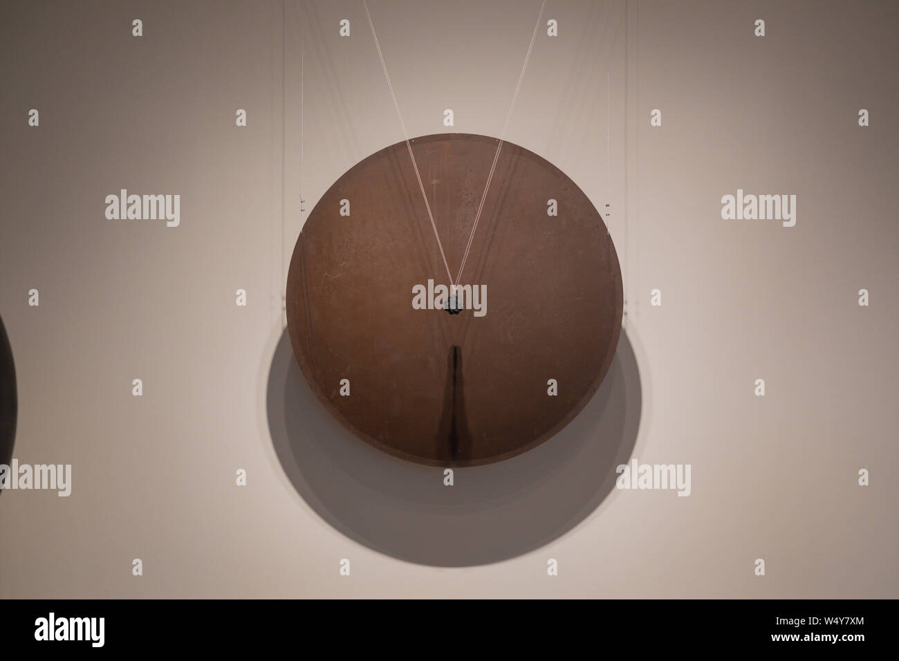 Magnetised giant gong - Takis exhibition - Tate Modern - London - July ...