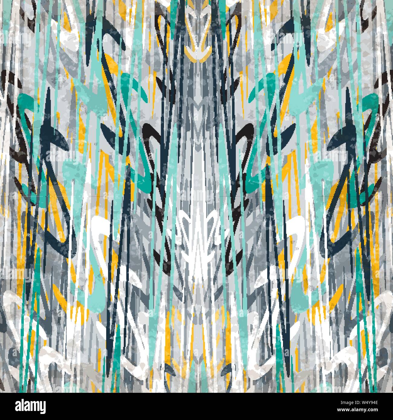 colorful beautiful abstract waves in a retro style on the gray ...