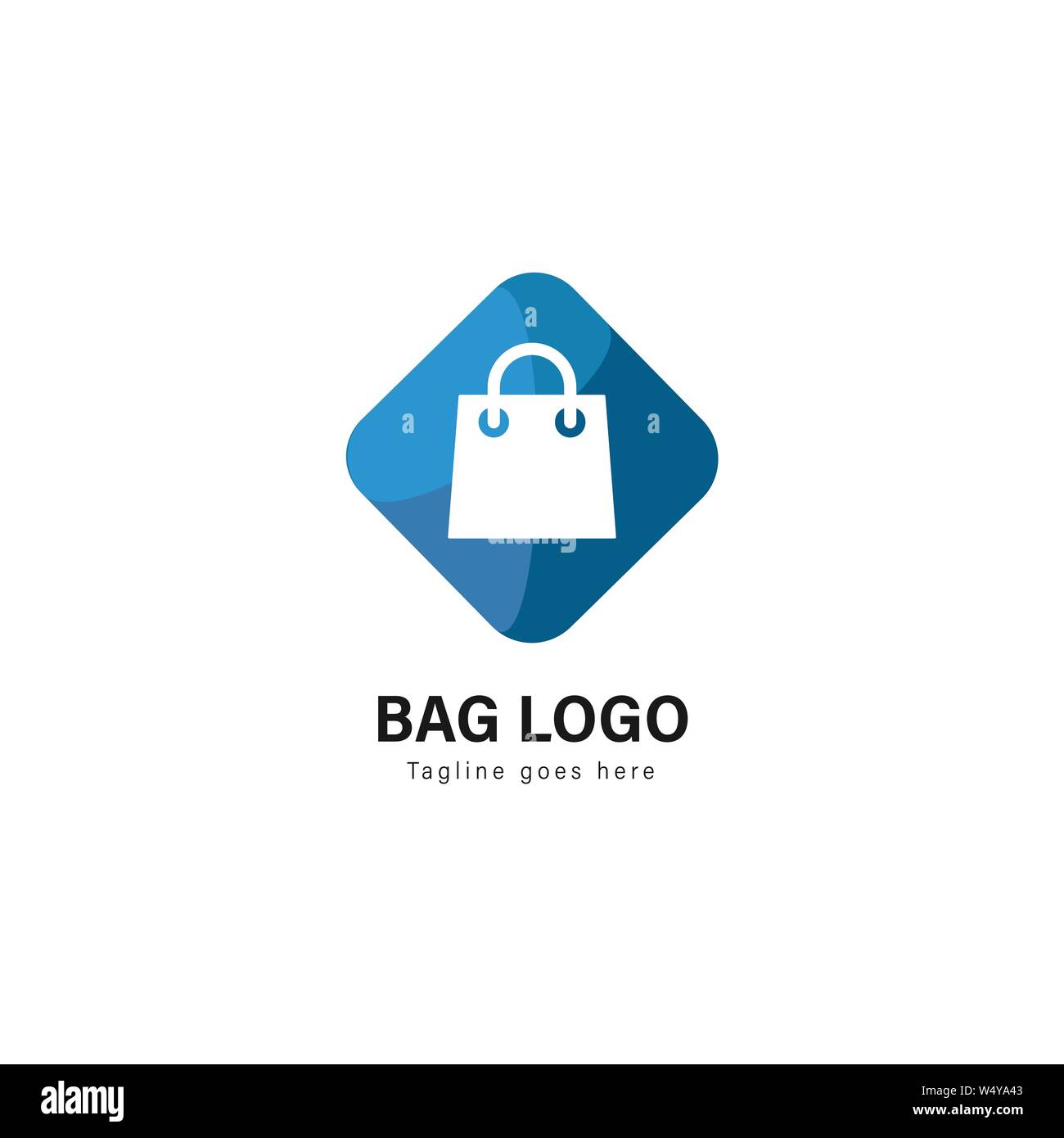 Shop logo template design. Shop logo with modern frame isolated on ...