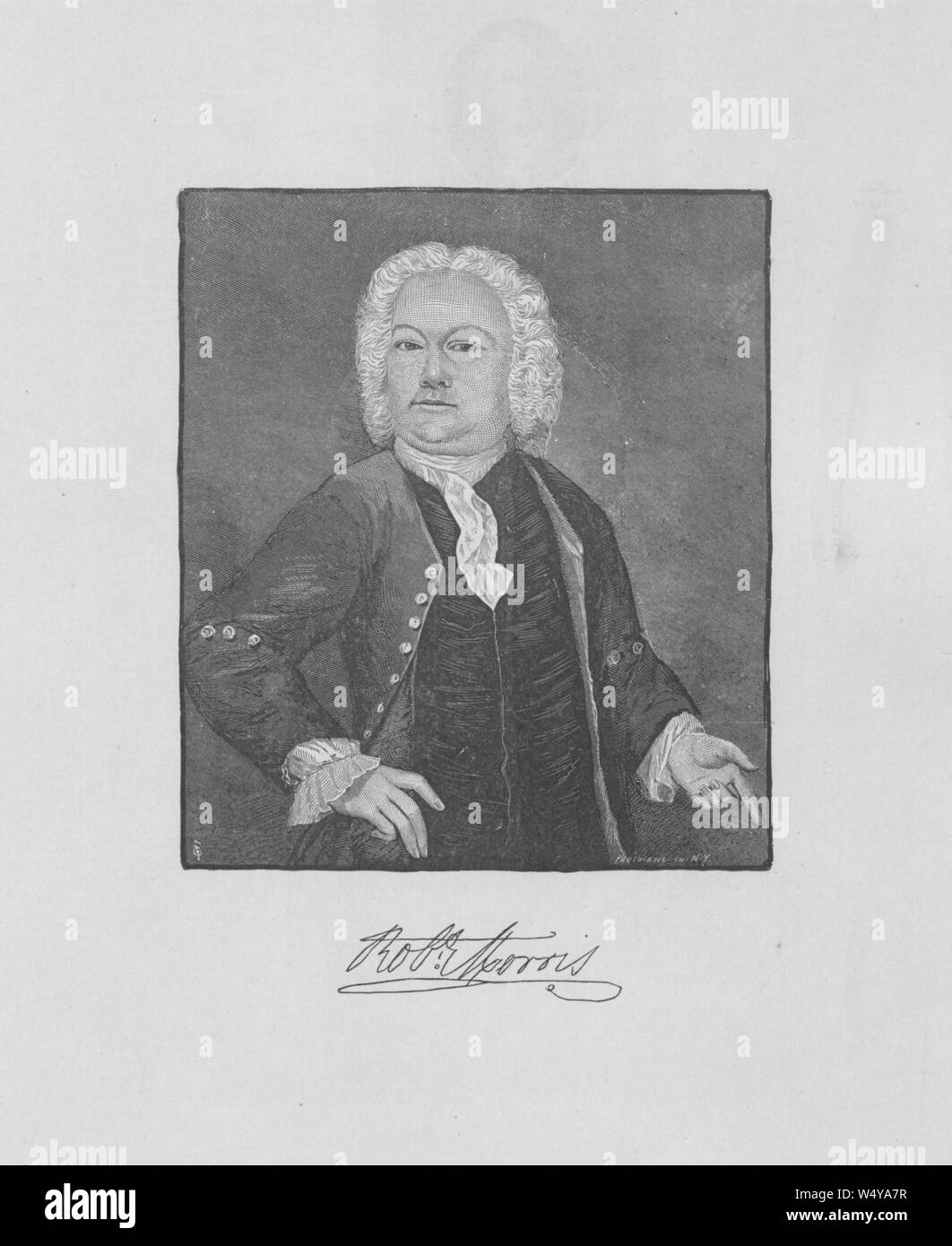 Engraved portrait of Robert Morris, an American poet and Freemason from ...