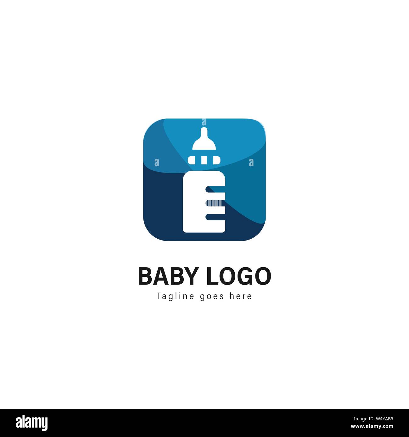 Baby logo template design. baby logo with modern frame isolated on ...