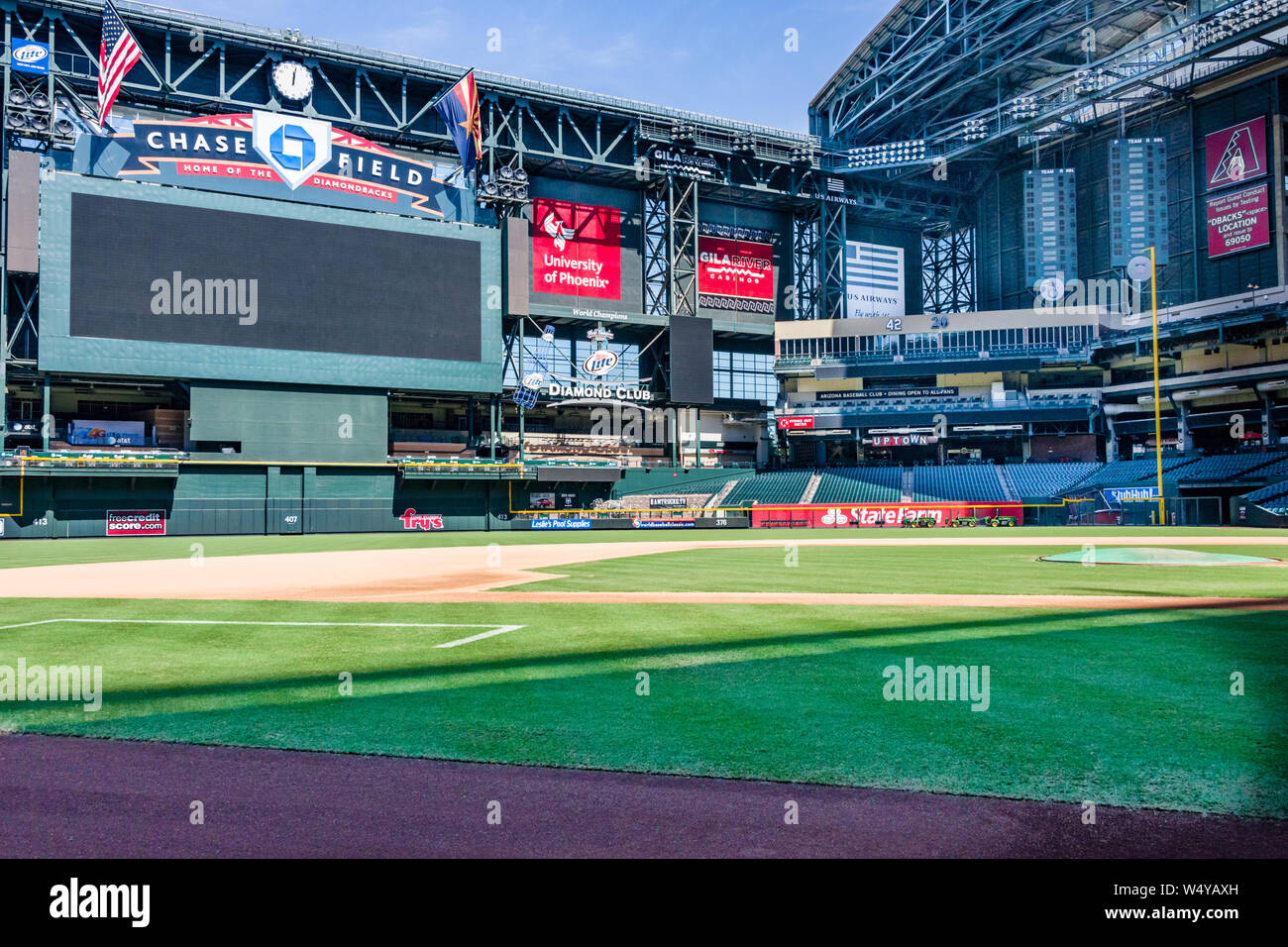 Chase Field Diamondbacks Players View from the Dugout Stock Photo - Alamy