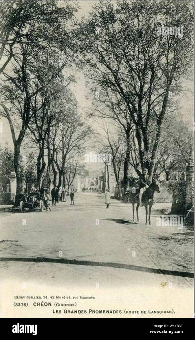 Creon route de Langoiran 1 Stock Photo - Alamy