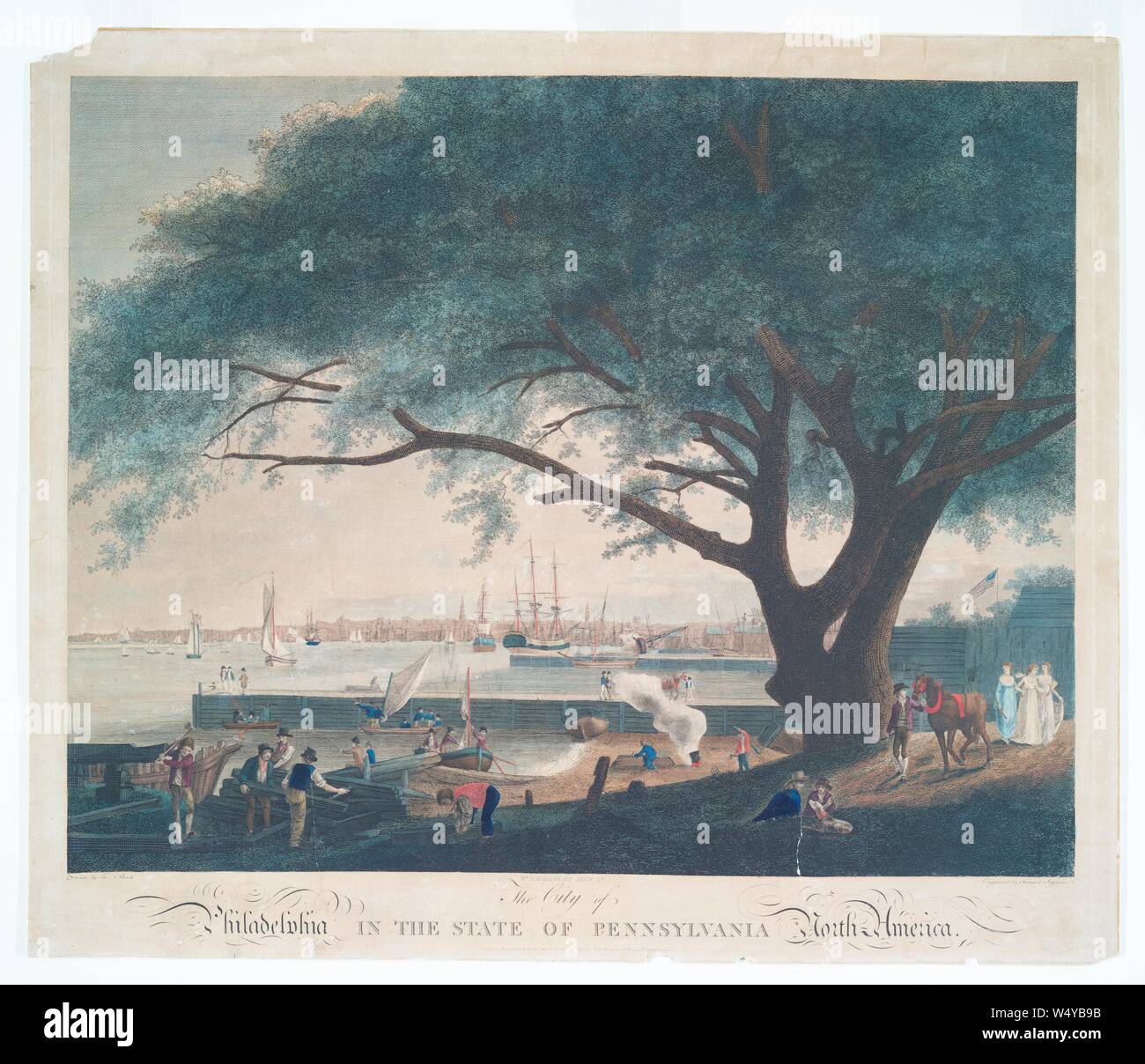 Drawing of the City of Philadelphia in the state of Pennsylvania, by ...