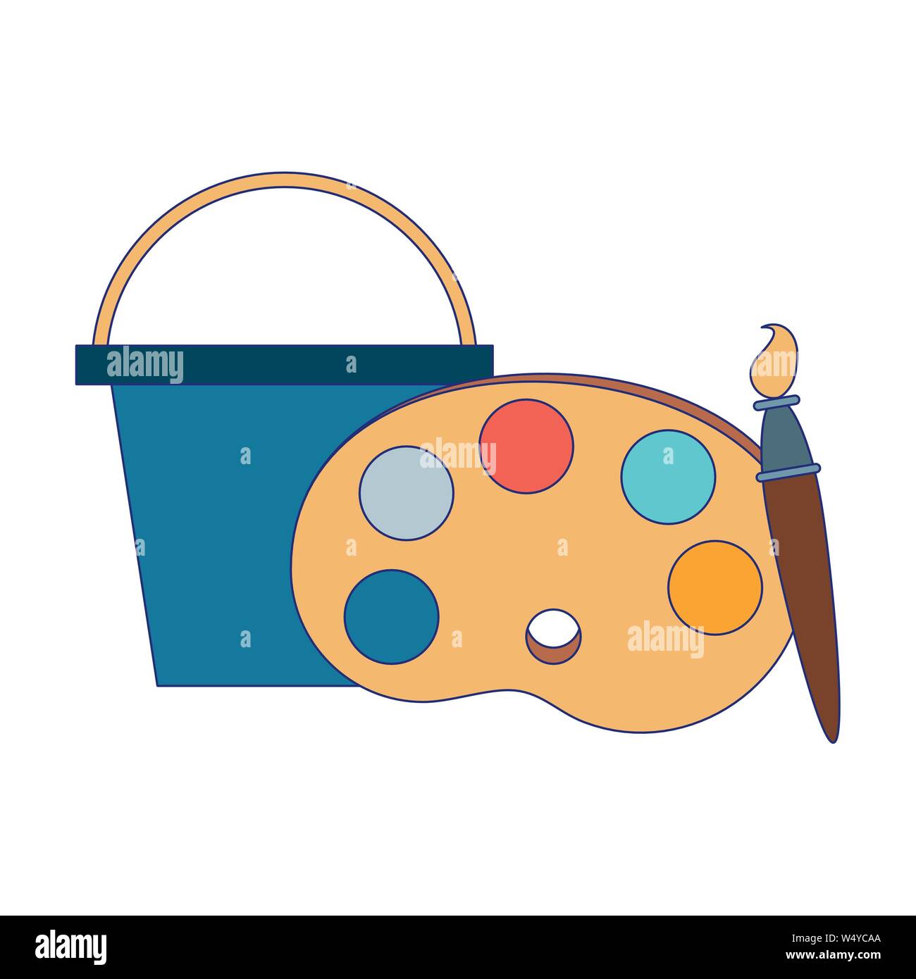 paint art creative decortation cartoon Stock Vector Image & Art - Alamy