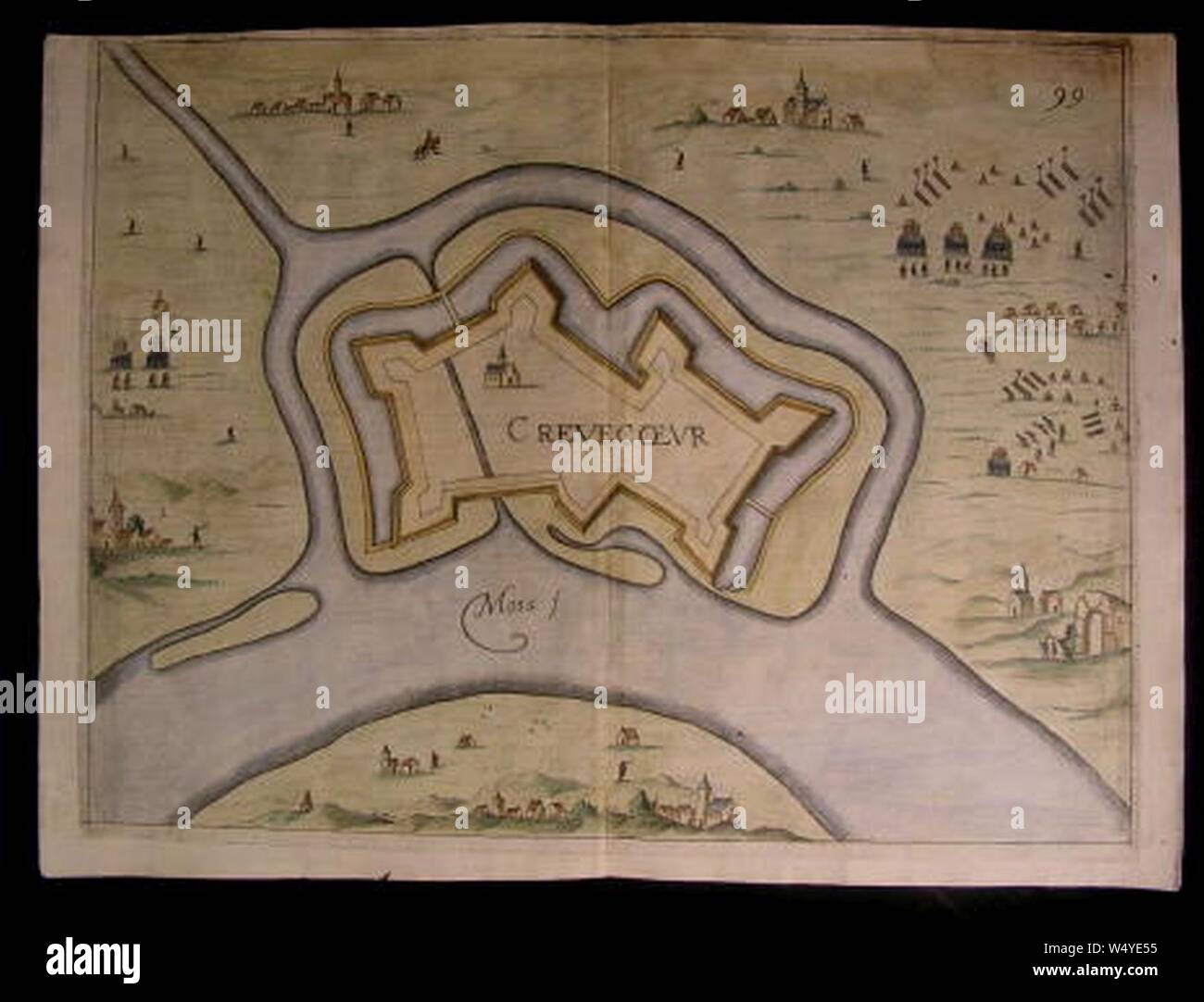 Crevecoeur Map by Priorato Stock Photo - Alamy