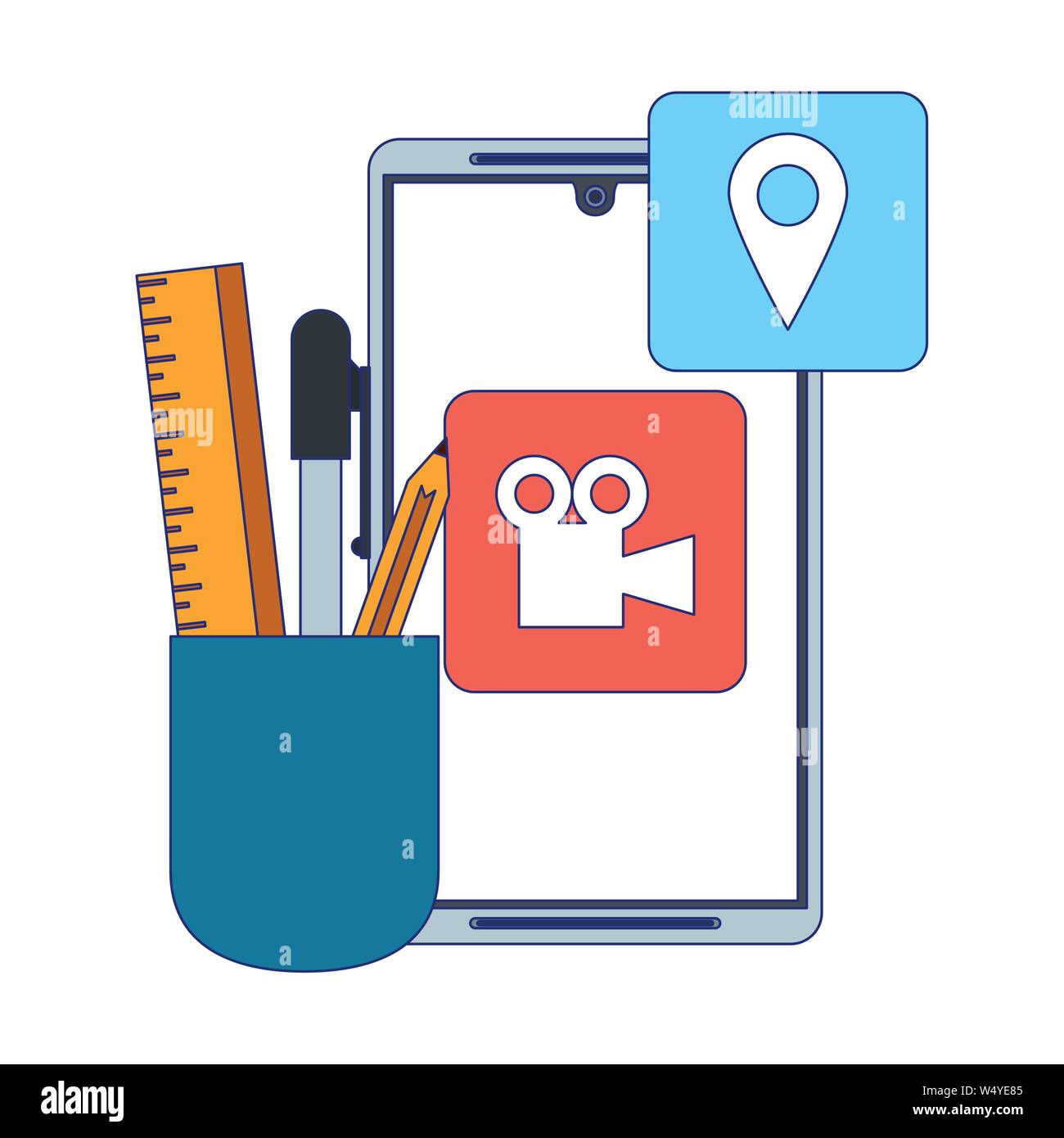 technology digital online modern cartoon Stock Vector Image & Art - Alamy