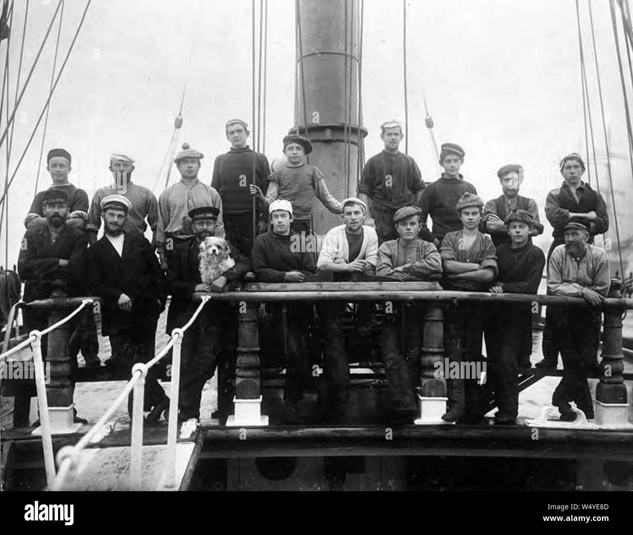 Crew of four-masted bark ECUADOR on deck Washington ca 1900 (HESTER 529 ...