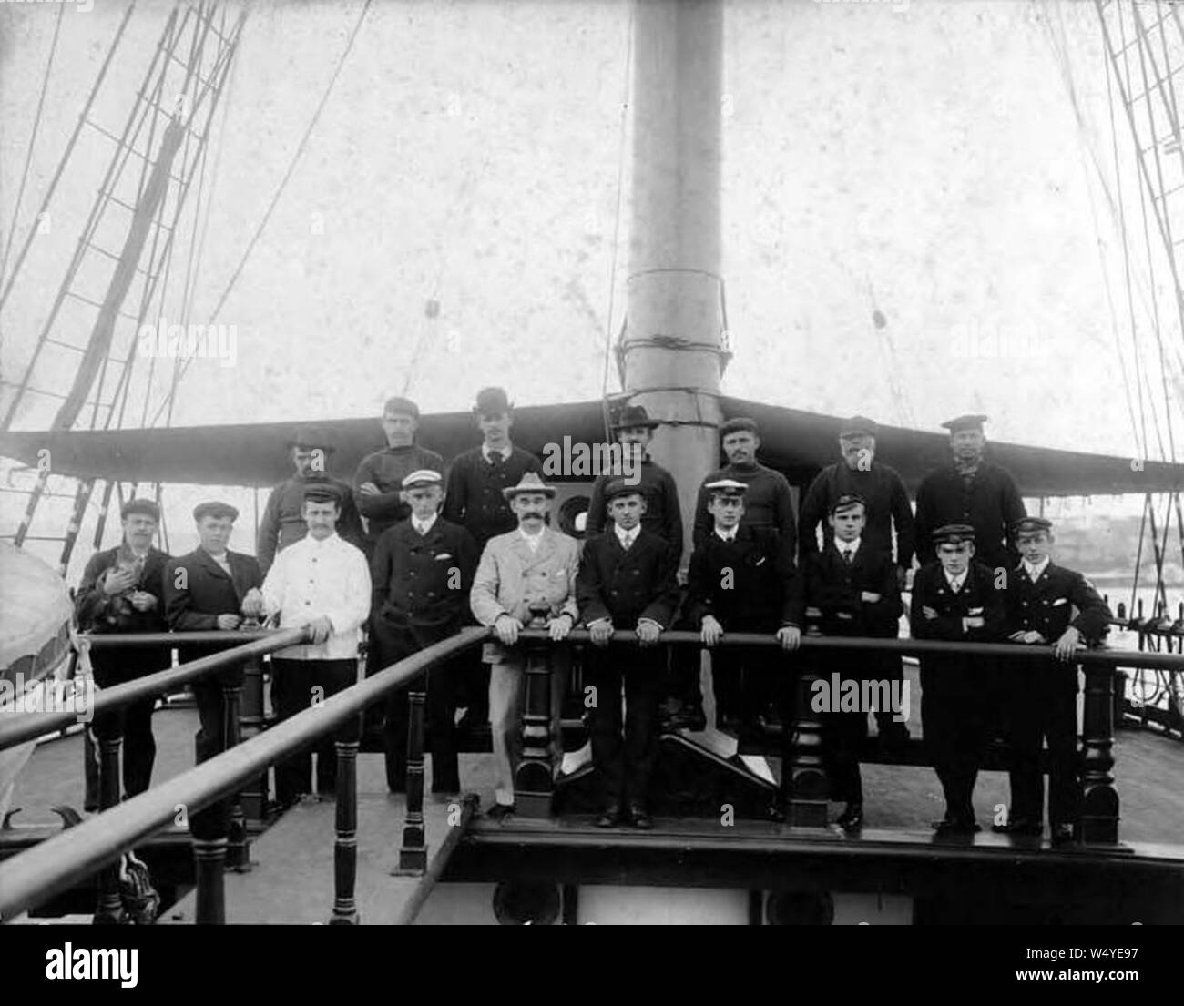 Crew of four-masted bark BEECHBANK on deck Washington ca 1900 (HESTER ...