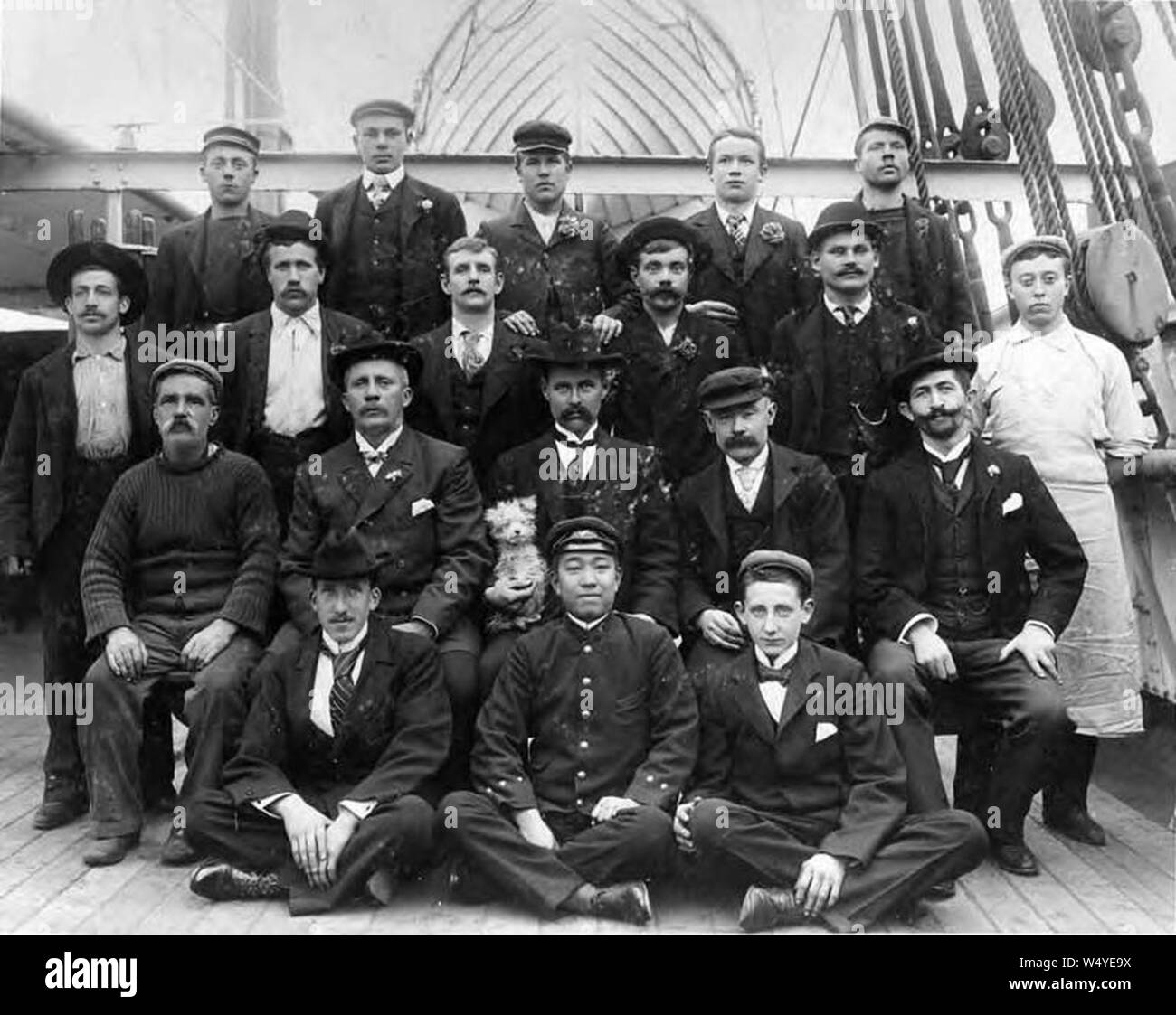Crew of four-masted bark HOWTH on deck, Washington, ca 1900 (HESTER 576 ...