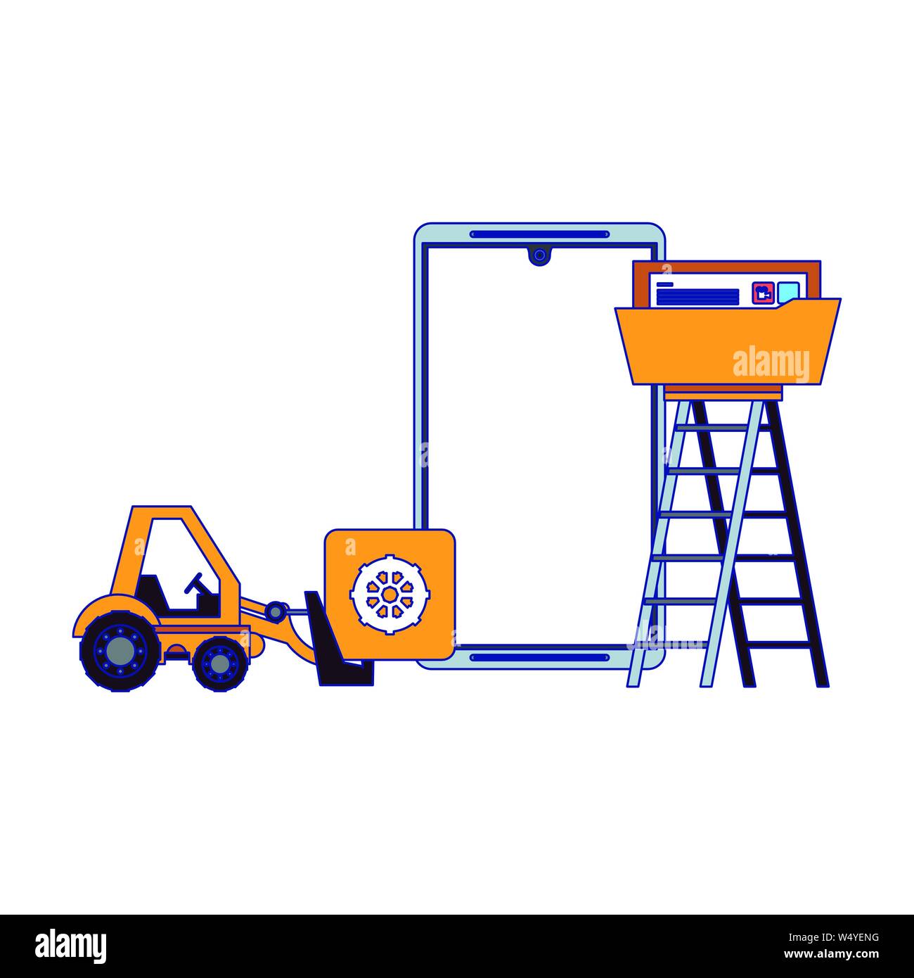 maintenance support technology web cartoon Stock Vector Image & Art - Alamy