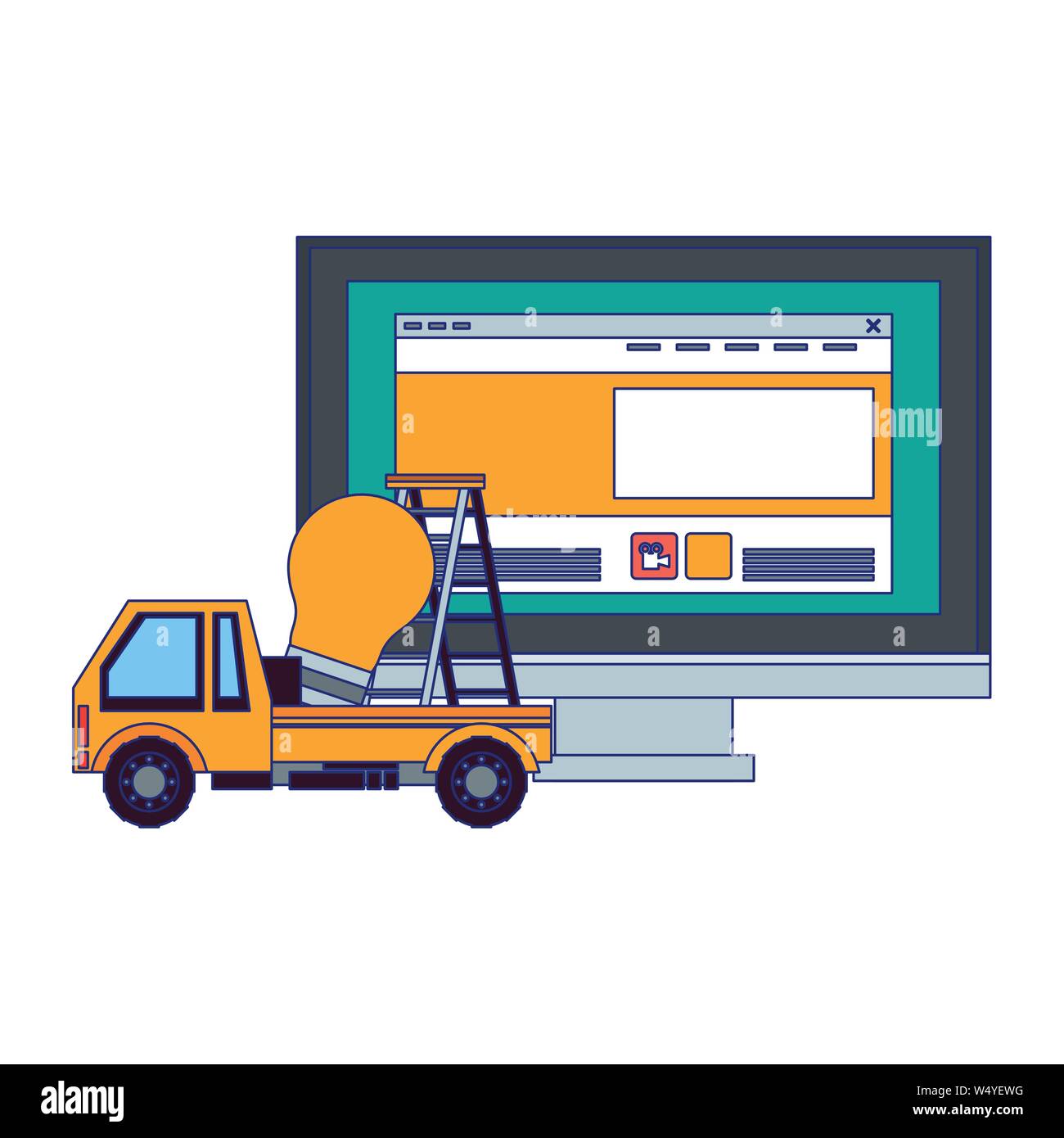 maintenance support technology web cartoon Stock Vector Image & Art - Alamy