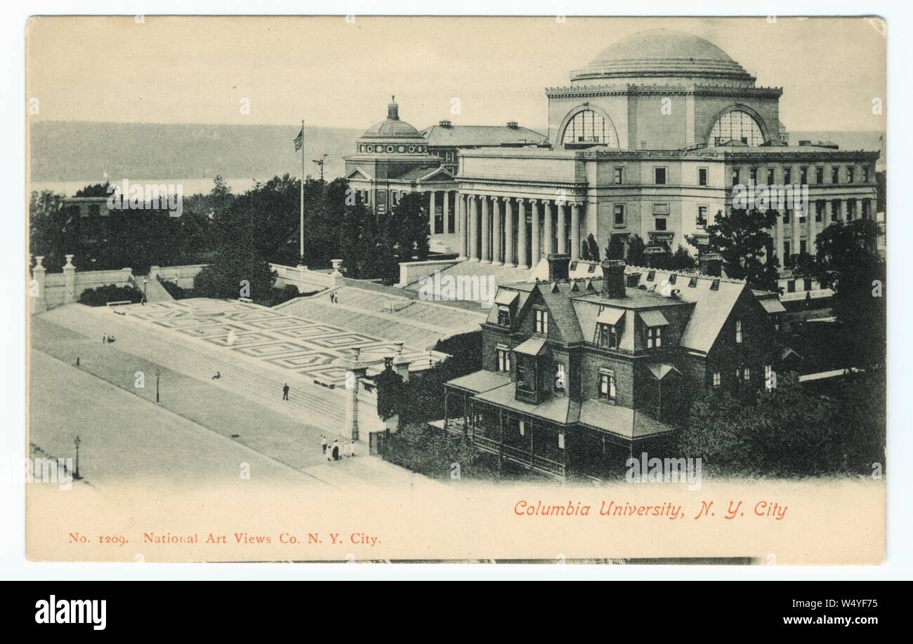 Engraved postcard of the Columbia University in New York City ...