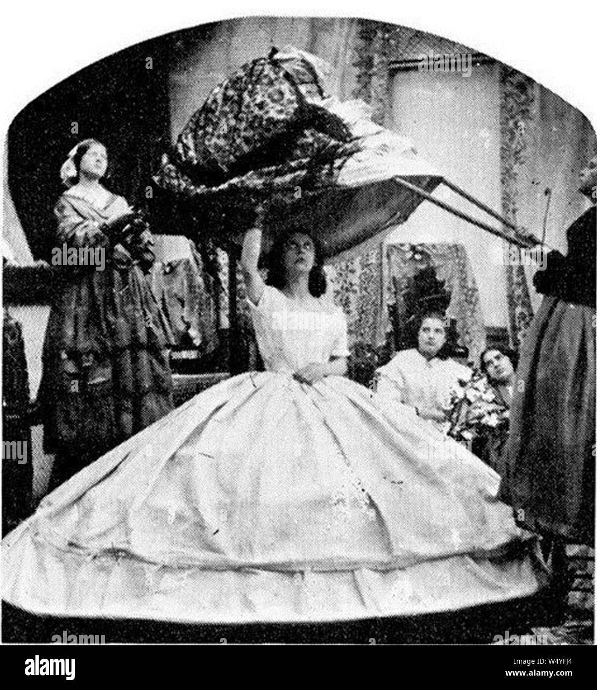 Crinoline joke photograph sequence 04 Stock Photo - Alamy
