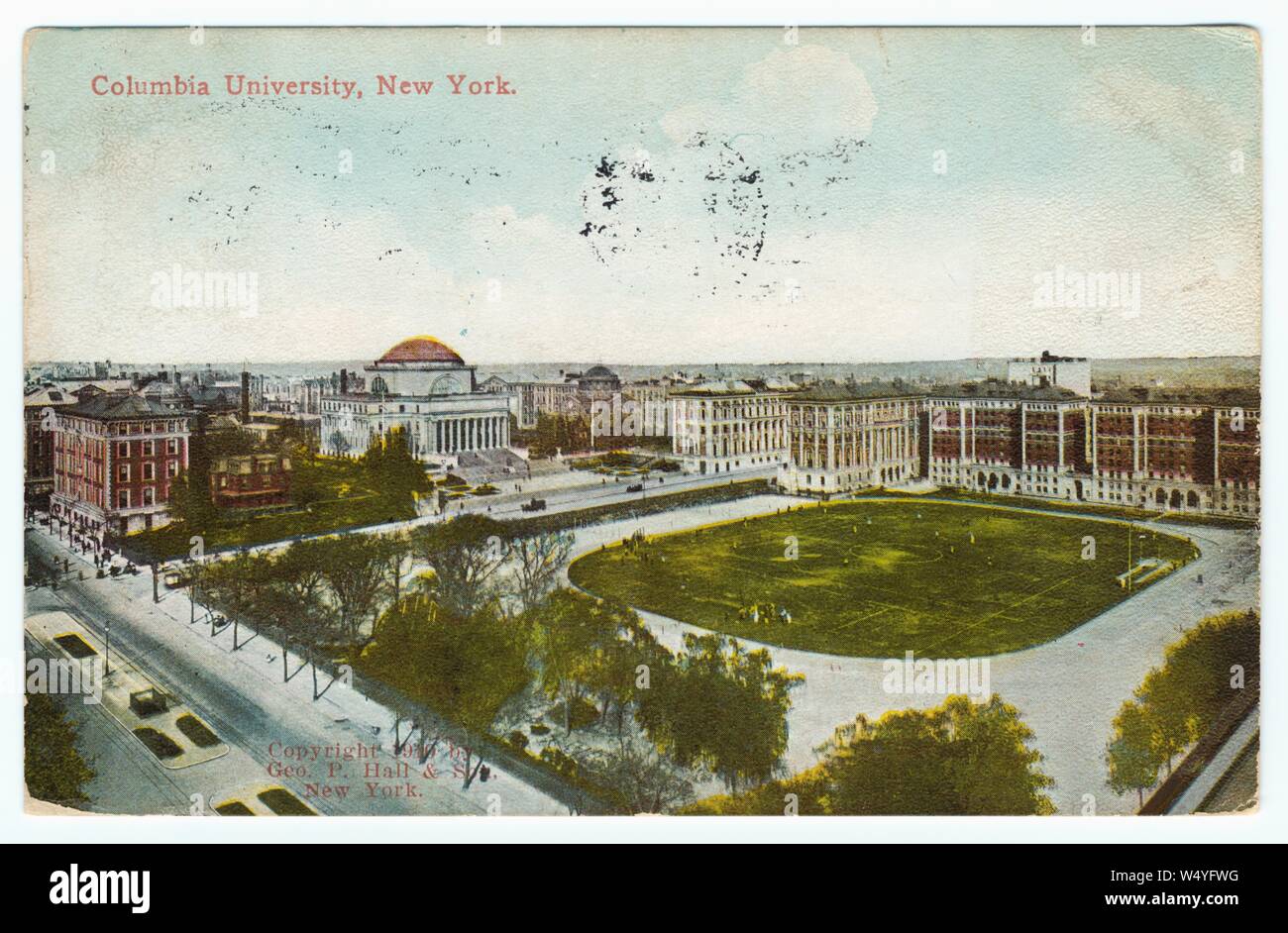 Illustrated postcard of the Columbia University in New York City ...