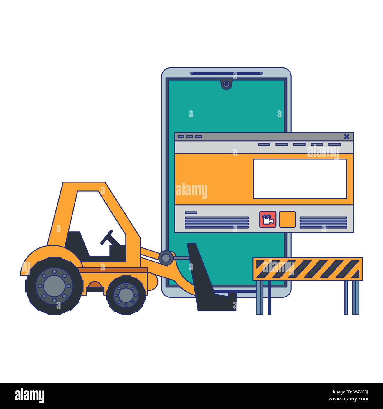 maintenance support technology web cartoon Stock Vector Image & Art - Alamy