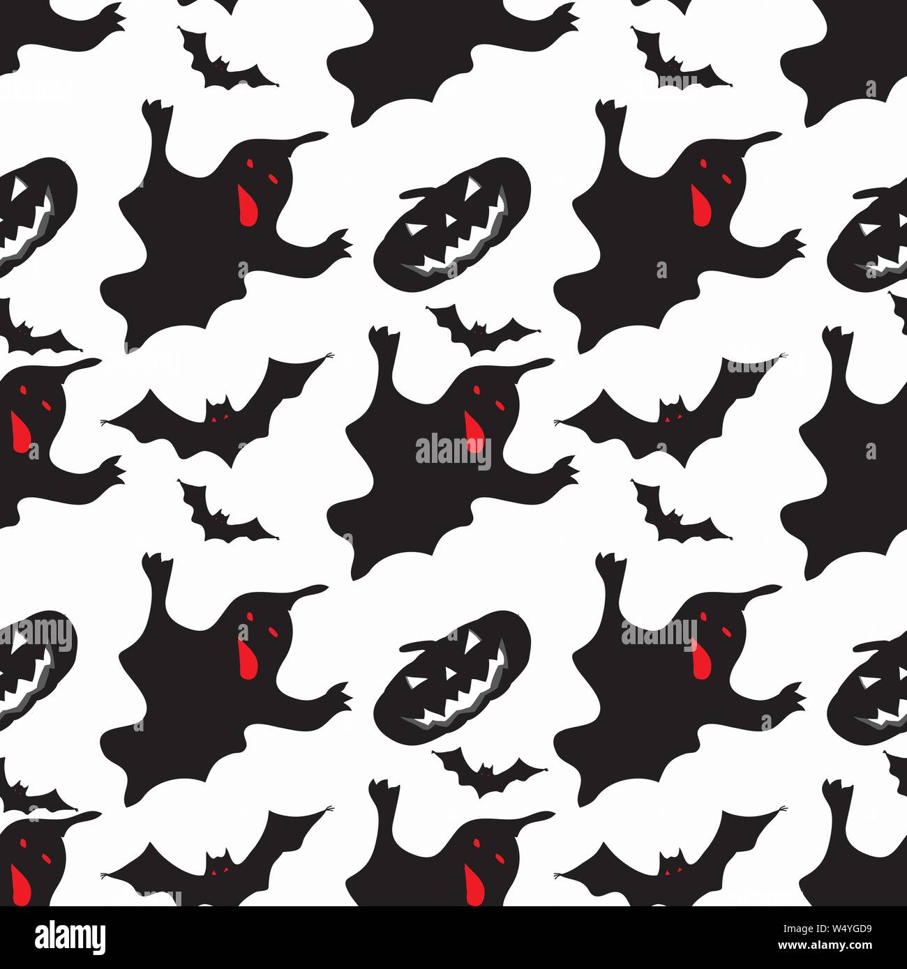 Halloween seamless vector pattern background wallpaper Stock Vector ...