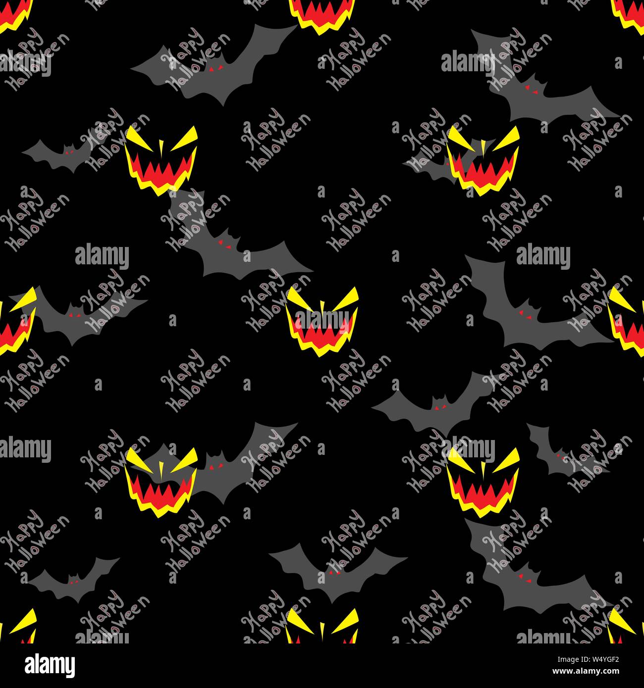 Halloween seamless vector pattern background wallpaper Stock Vector ...